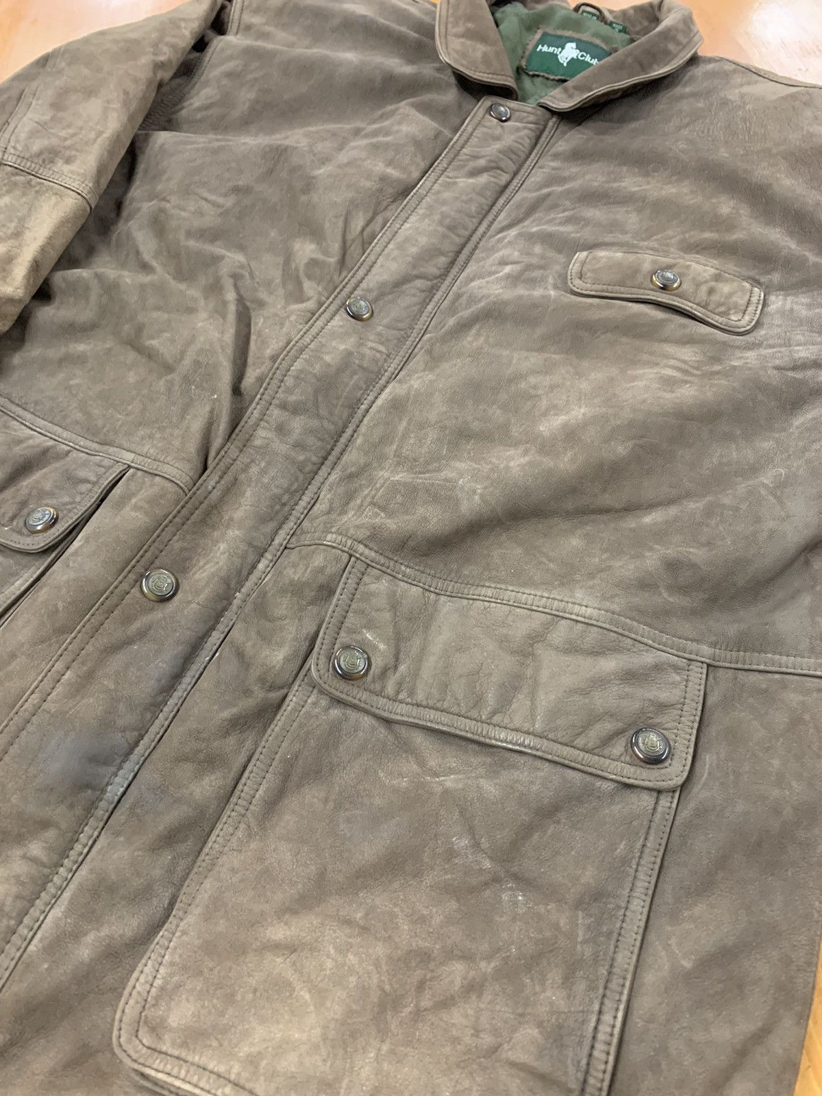 Leather Jacket × Streetwear × Vintage Vintage Leather Lined Chore ...