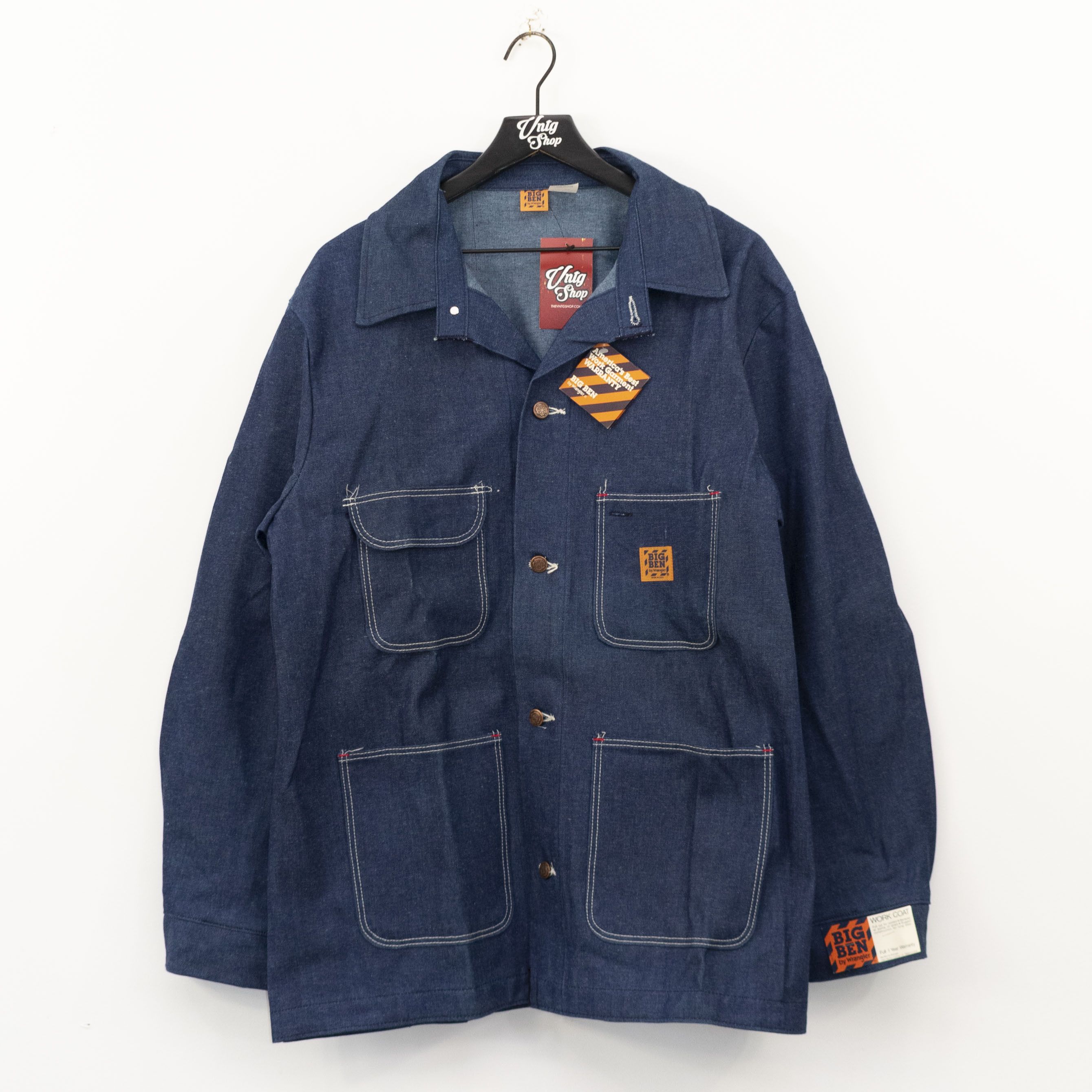 Vintage Vintage 70s Wrangler Big Ben Denim Work Coat Jacket Size 46 ...
