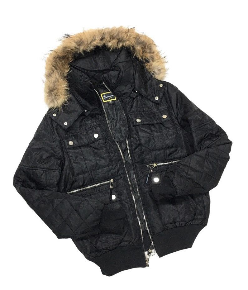 Vintage Medium Fear The Beam Matte Black Puffer With Fur Hood | Grailed