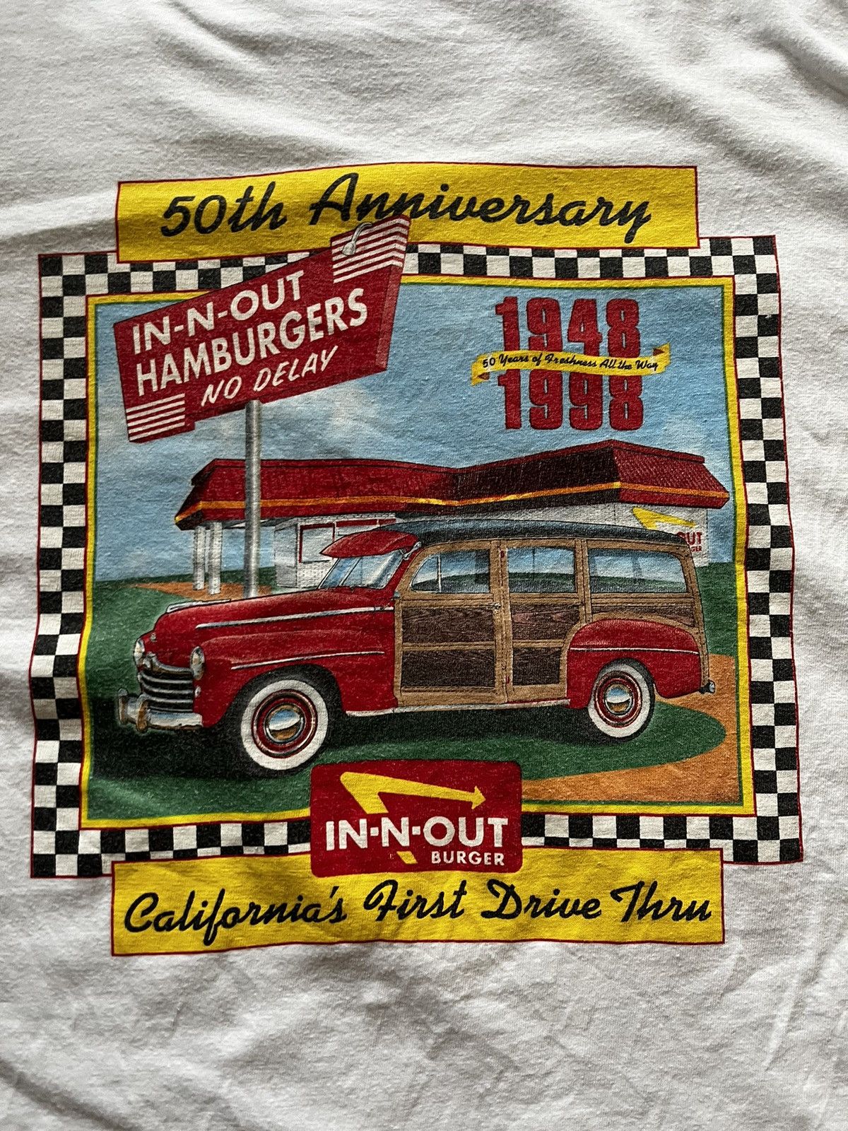 Streetwear × Vintage In n out 50th anniversary t shirt 1998 vintage 90s ...