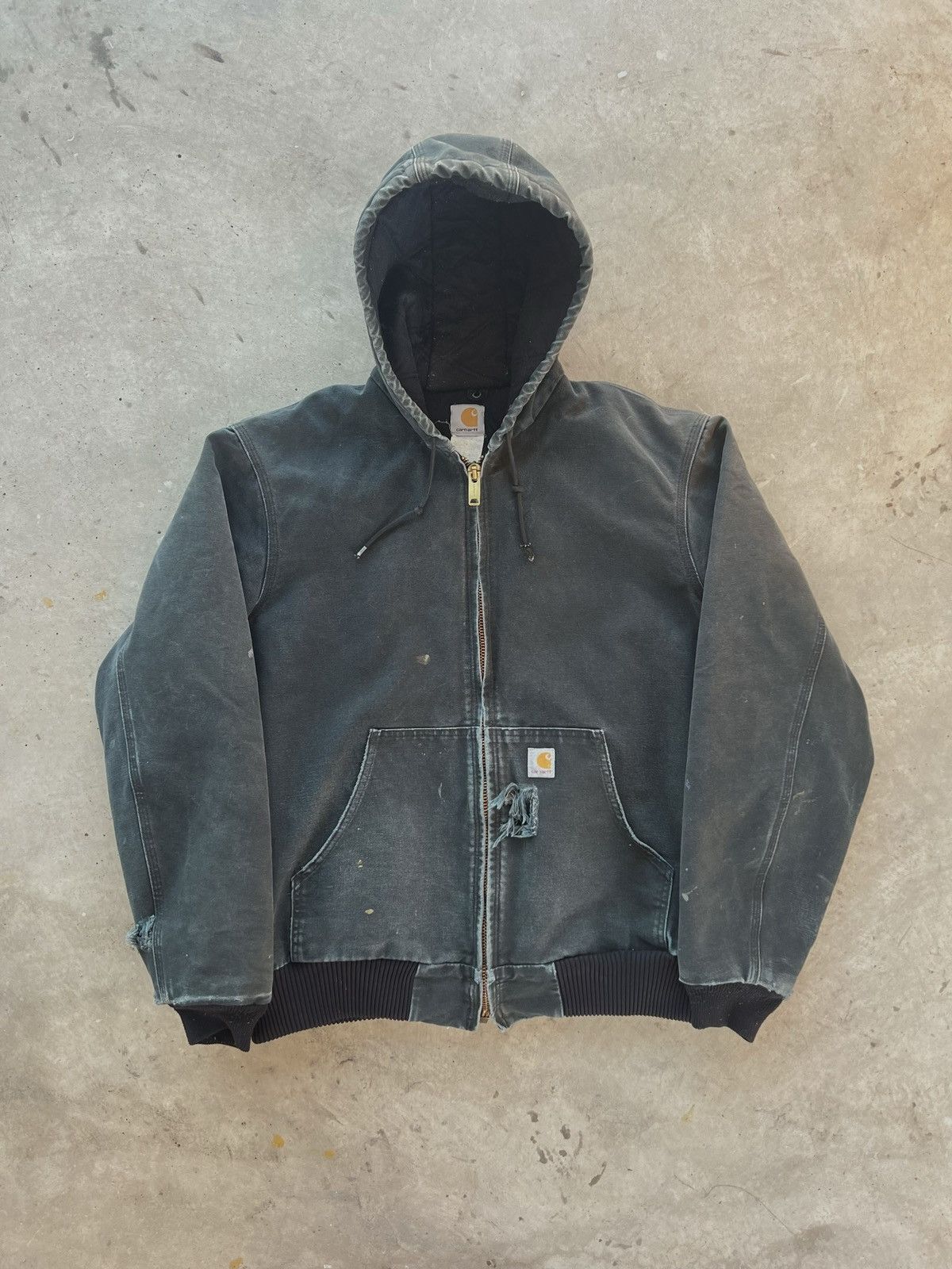 Carhartt × Vintage Vintage 90’s Carhartt J130 Faded Distressed Work ...