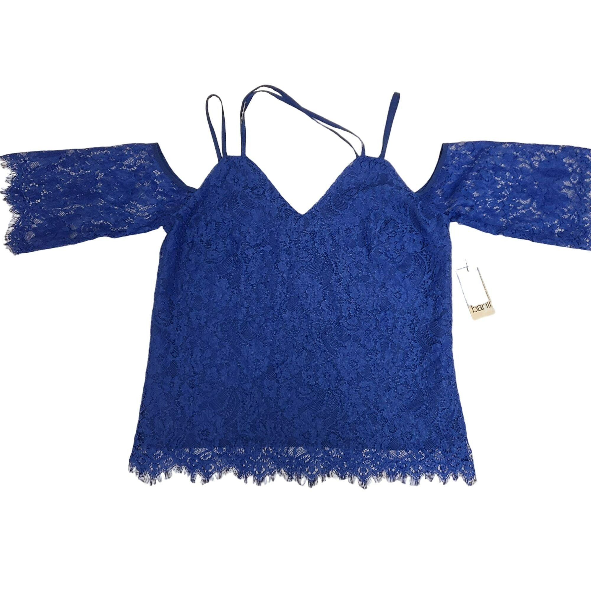 Bar Iii Bar III Top Osaka Strappy Lace Cold Shoulder Shirt Blouse | Grailed