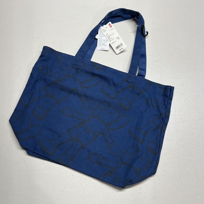 Uniqlo BRAND NEW KAWS ORIGINAL FAKE UNIQLO COLLAB CANVAS BAG BLUE | Grailed