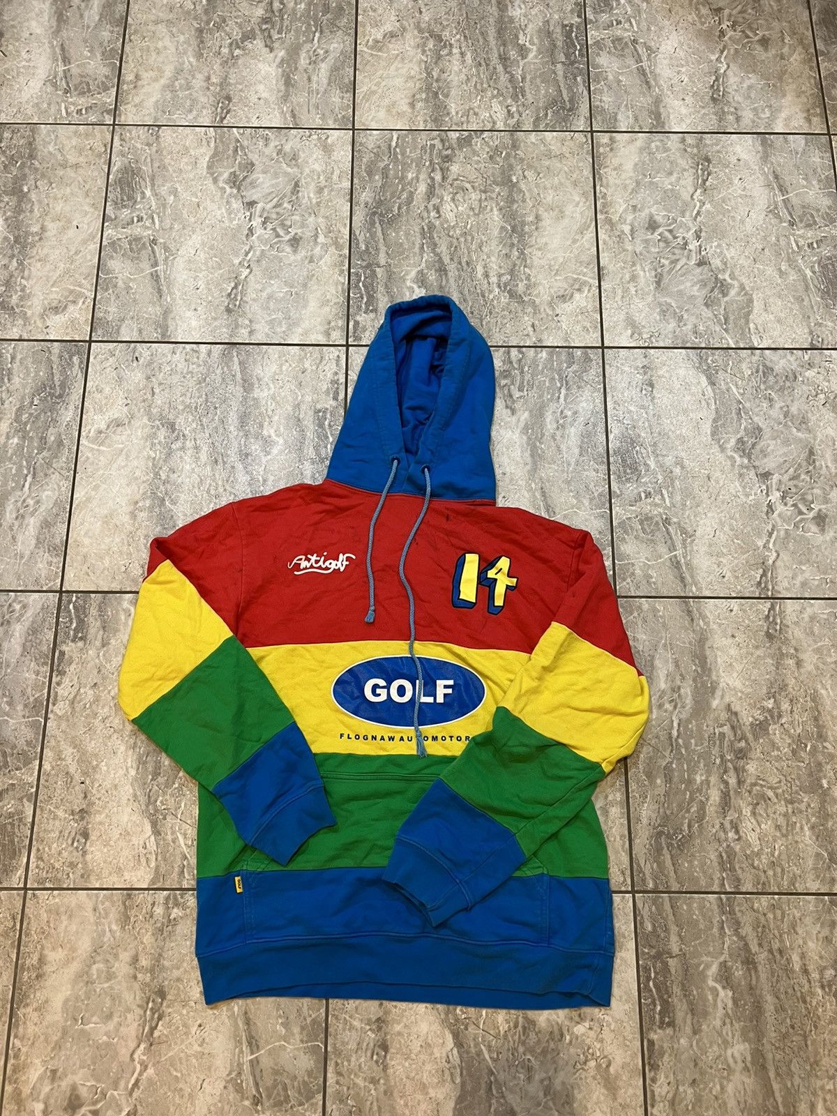 Golf Wang Golf Wang Anti Golf Racing Hoodie Red Yellow Green Blue | Grailed