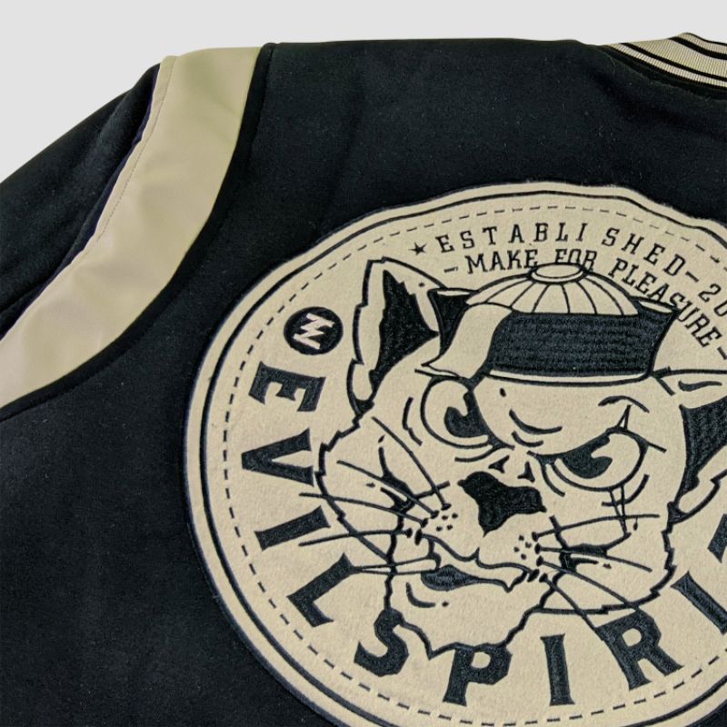 Bomber Jacket × Cartoon Network × Varsity Jacket Varsity jacket BLACK ...