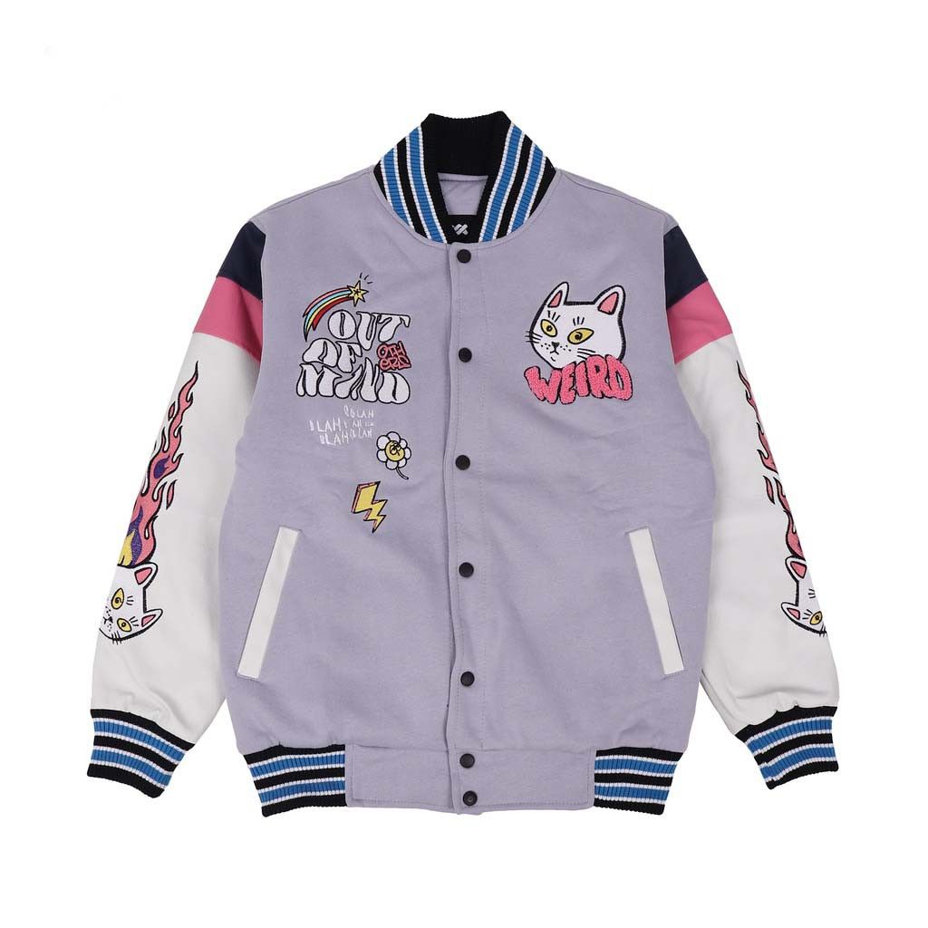 Bomber Jacket × Varsity × Varsity Jacket Varsity jacket NEW CAT WEIRD ...