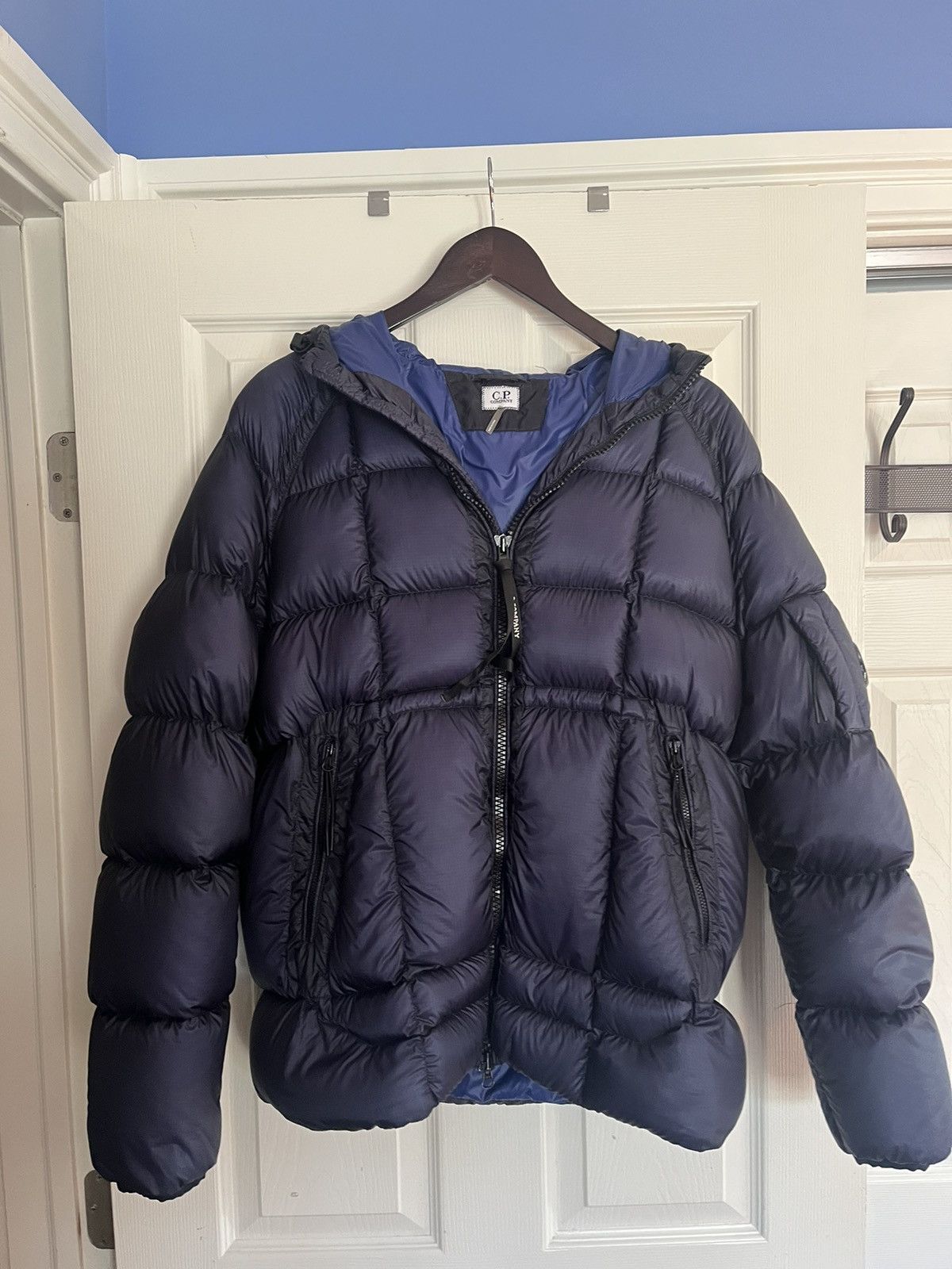 C.P. Company C.P. Company Lens Decor Puffer Blueprint Down Jacket | Grailed