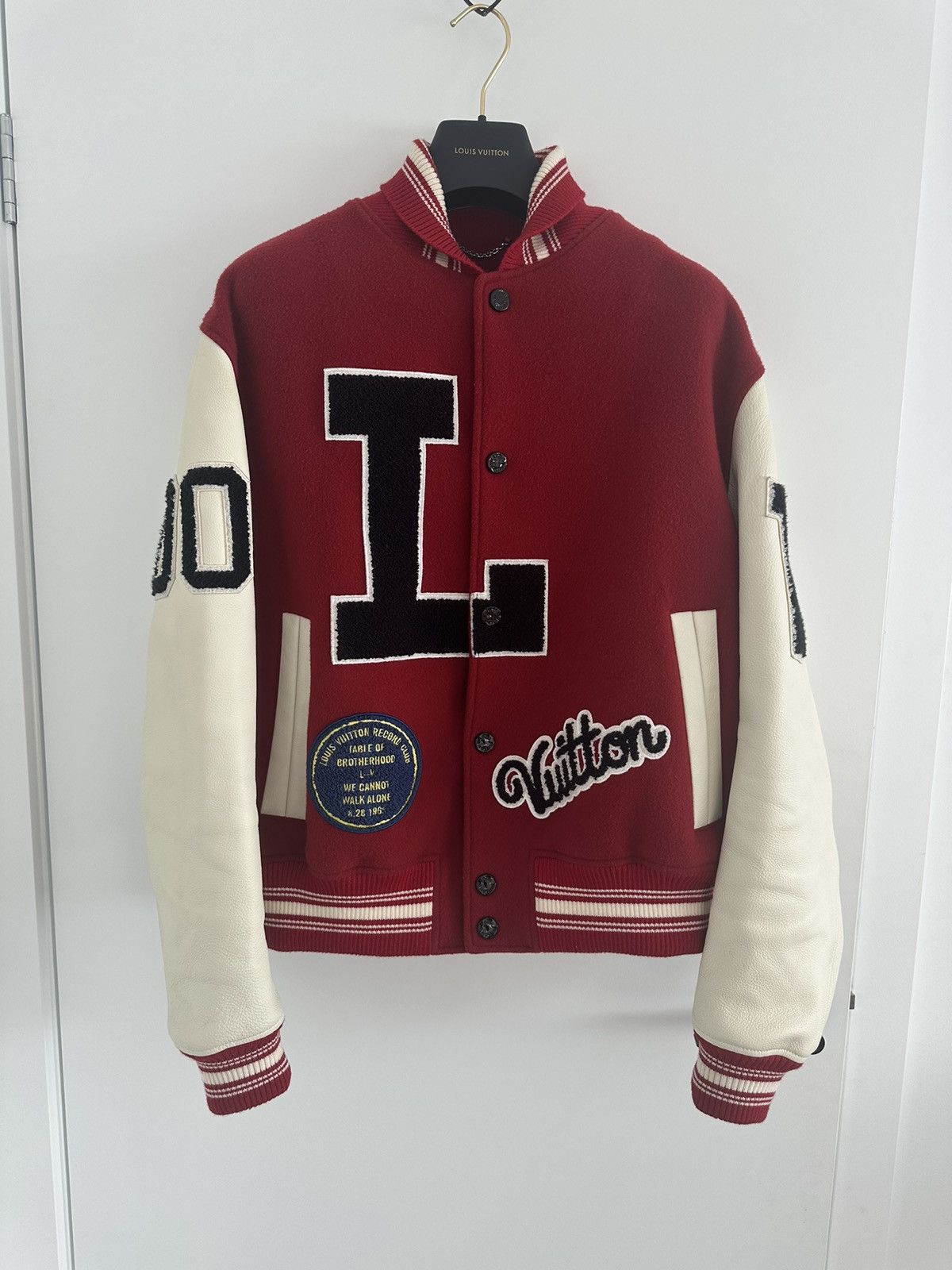 Louis Vuitton × Virgil Abloh Louis Vuitton Cashmere Varsity Jacket ...
