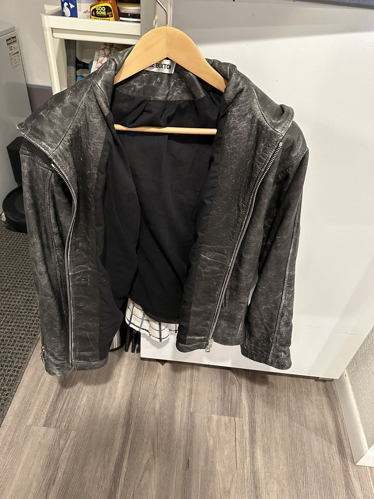 Cole Buxton Cole Buxton Leather Hooded Jacket | Grailed