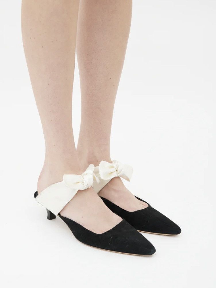 The Row The Row Black Coco Suede Mule | Grailed