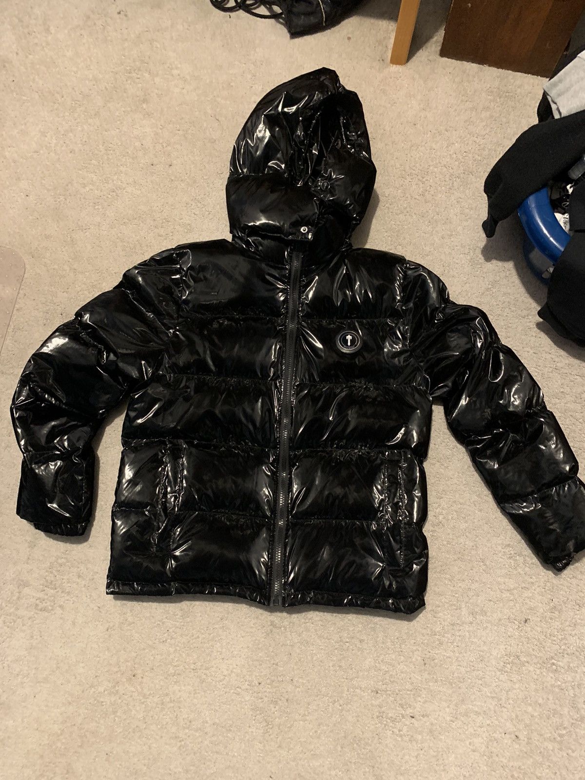 Trapstar London Trapstar Irongate Shiny Puffer Jacket Detachable Hood ...