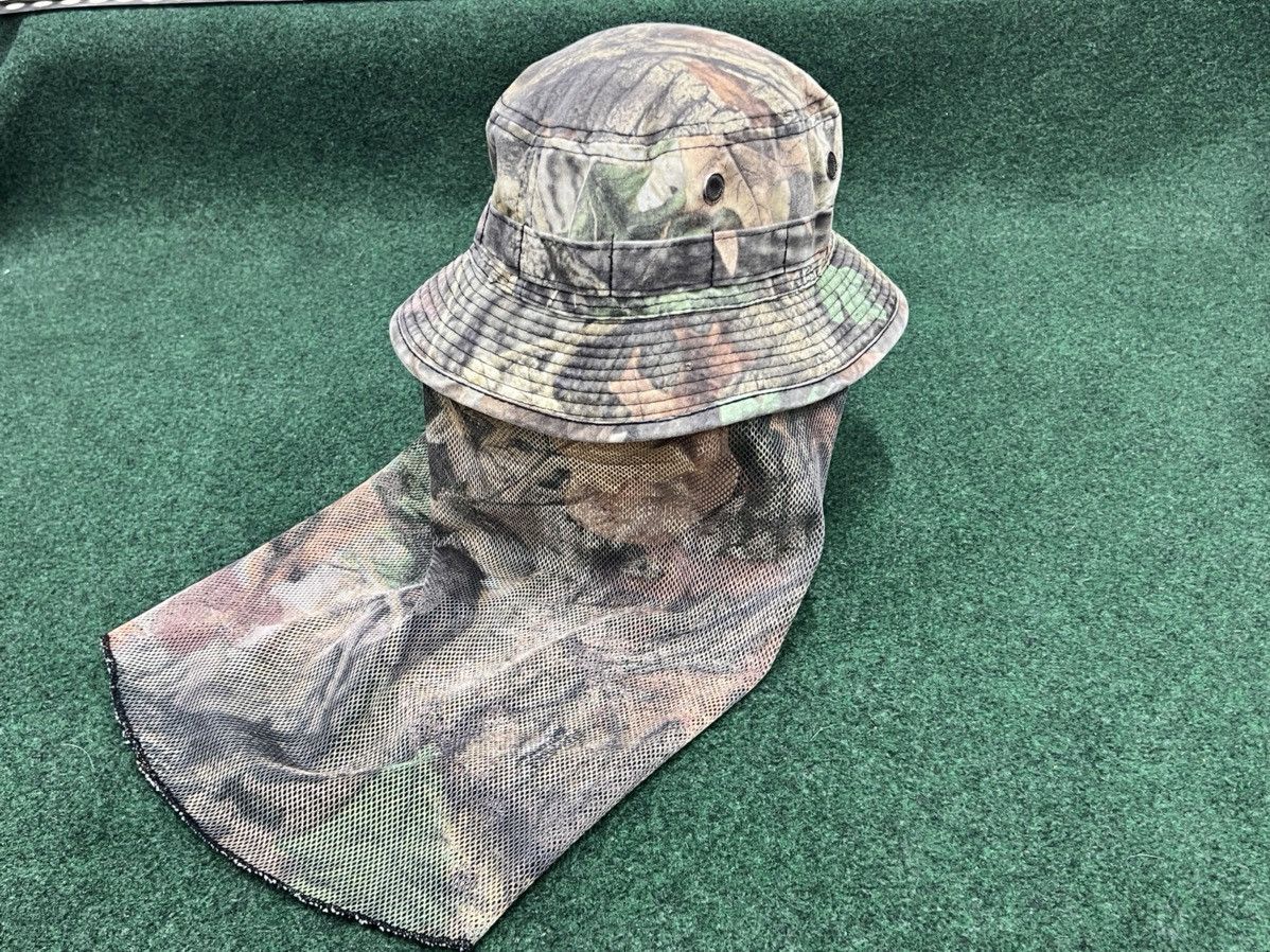 Streetwear × Vintage 90s Advantage Timber Camo Boonie Hat w/ Face ...