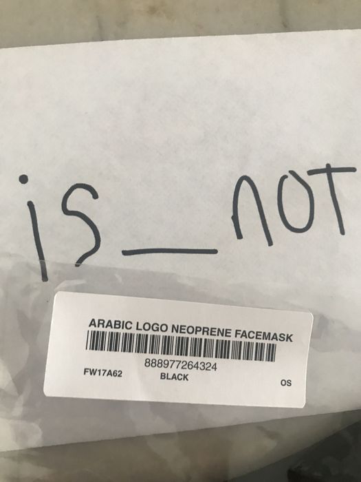 Supreme Arabic Face Mask Black | Grailed