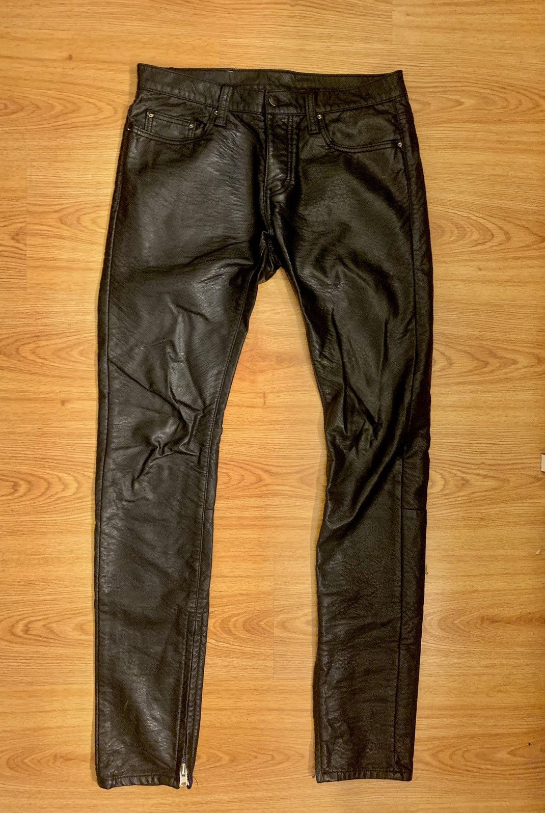 MNML MNML Faux Textured Leather Pants | Grailed