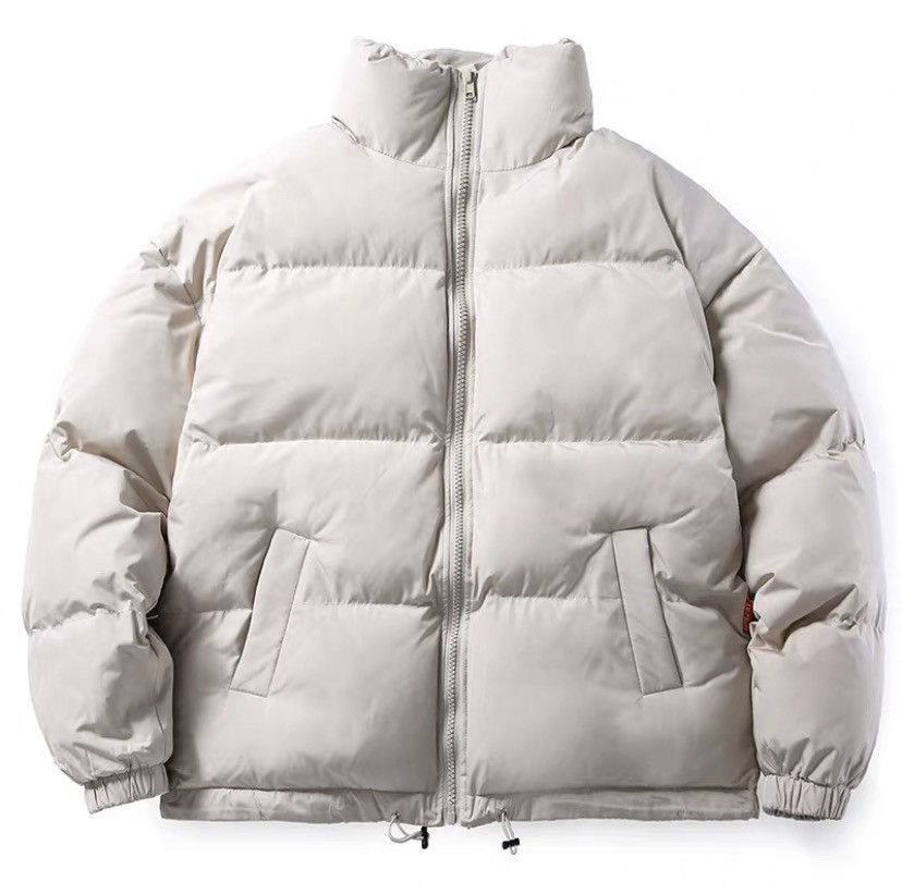 Japanese Brand × Streetwear White No Hooded Puffer Jacket Coat Bomber ...