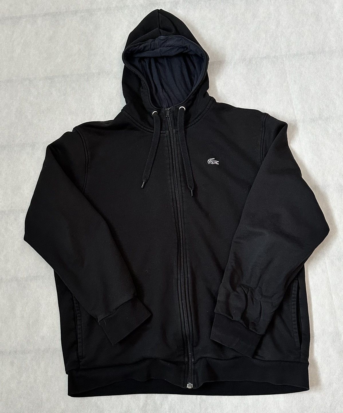 Lacoste Black Lacoste Zip Up Hoodie Size XL | Grailed