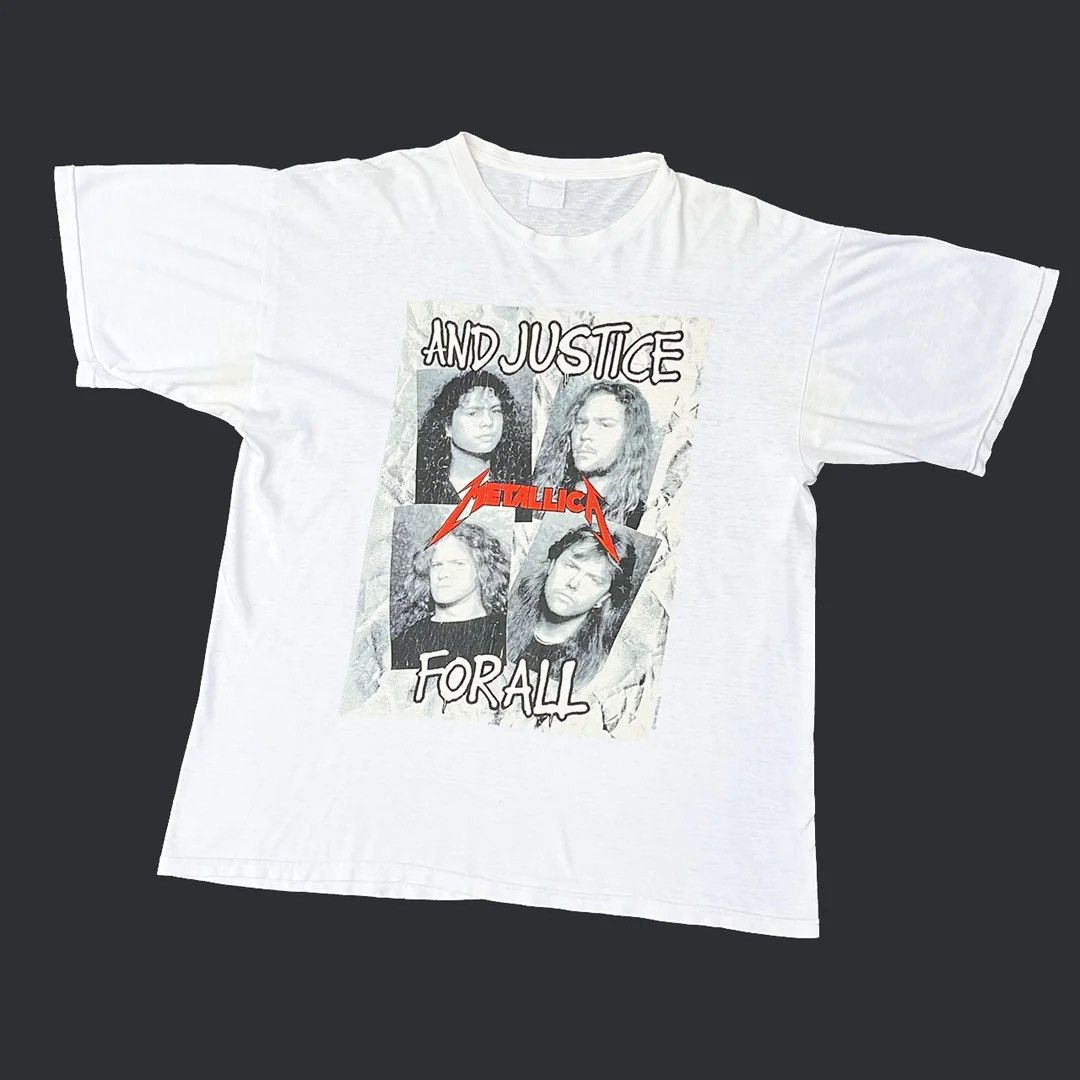 Vintage Metallica 88 80s And Justice for All Vtg Band Album Tour Tee ...