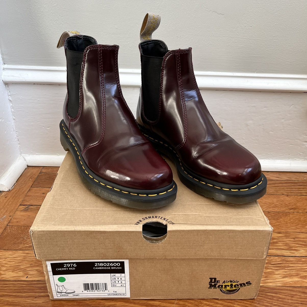 Dr. Martens Dr. Martens 2976 Vegan Cherry Red Chelsea Boots | Grailed