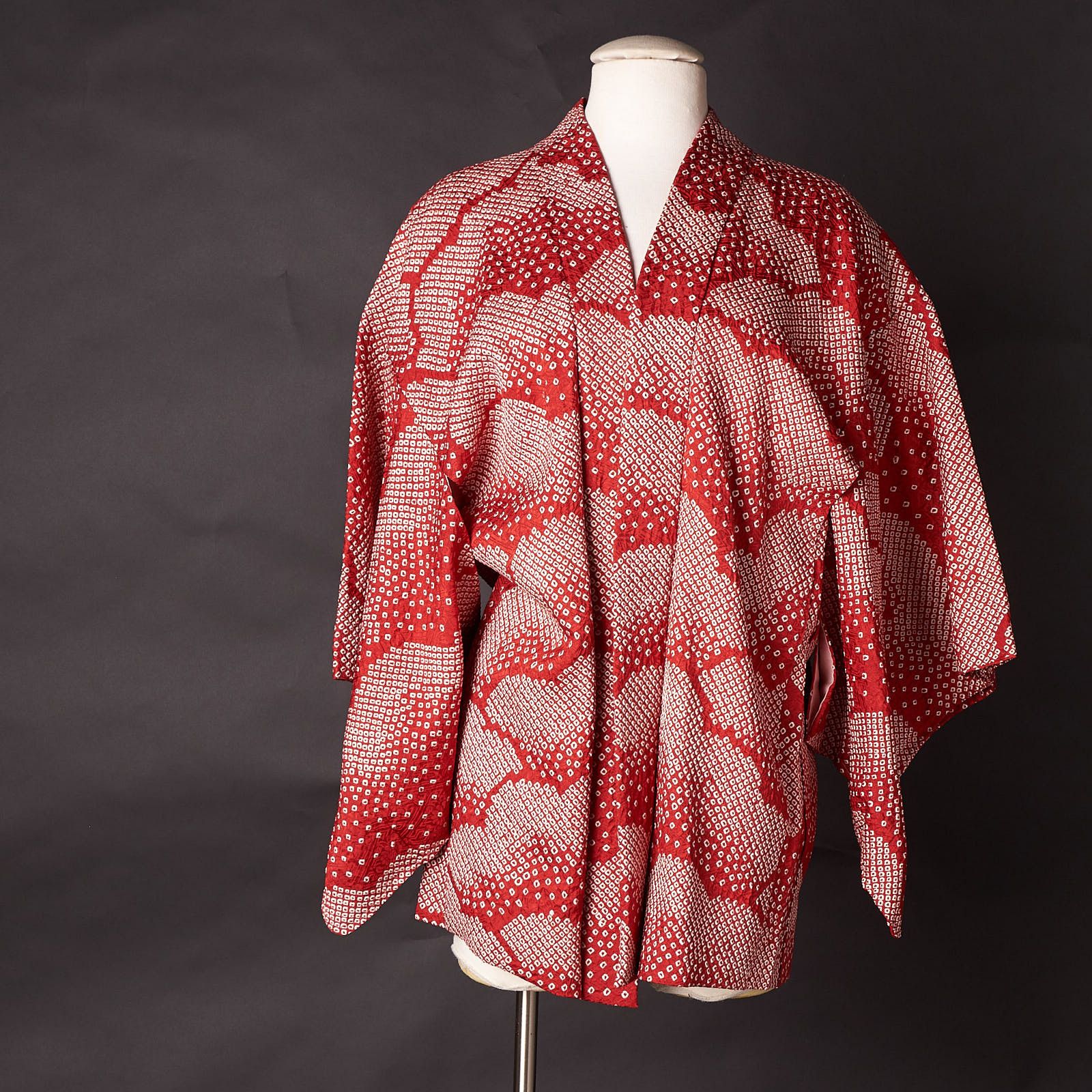 Vintage 1960s Shibori Red Japanese Haori Kimono | Grailed