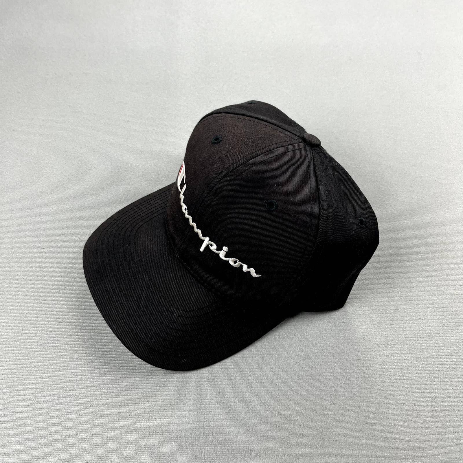 Vintage Vintage Champion Hat Snapback Black Basic Logo Classic 90s ...