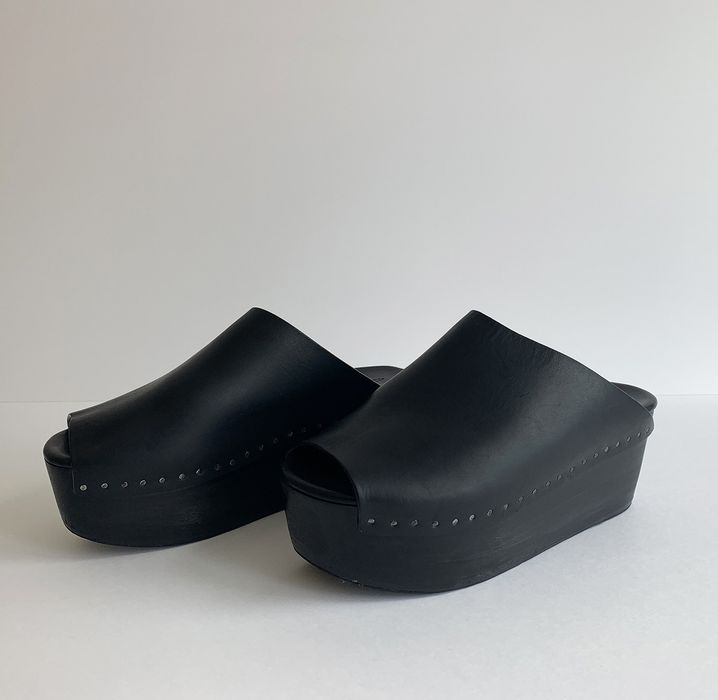 Rick Owens Platform Leather Clogs Grailed