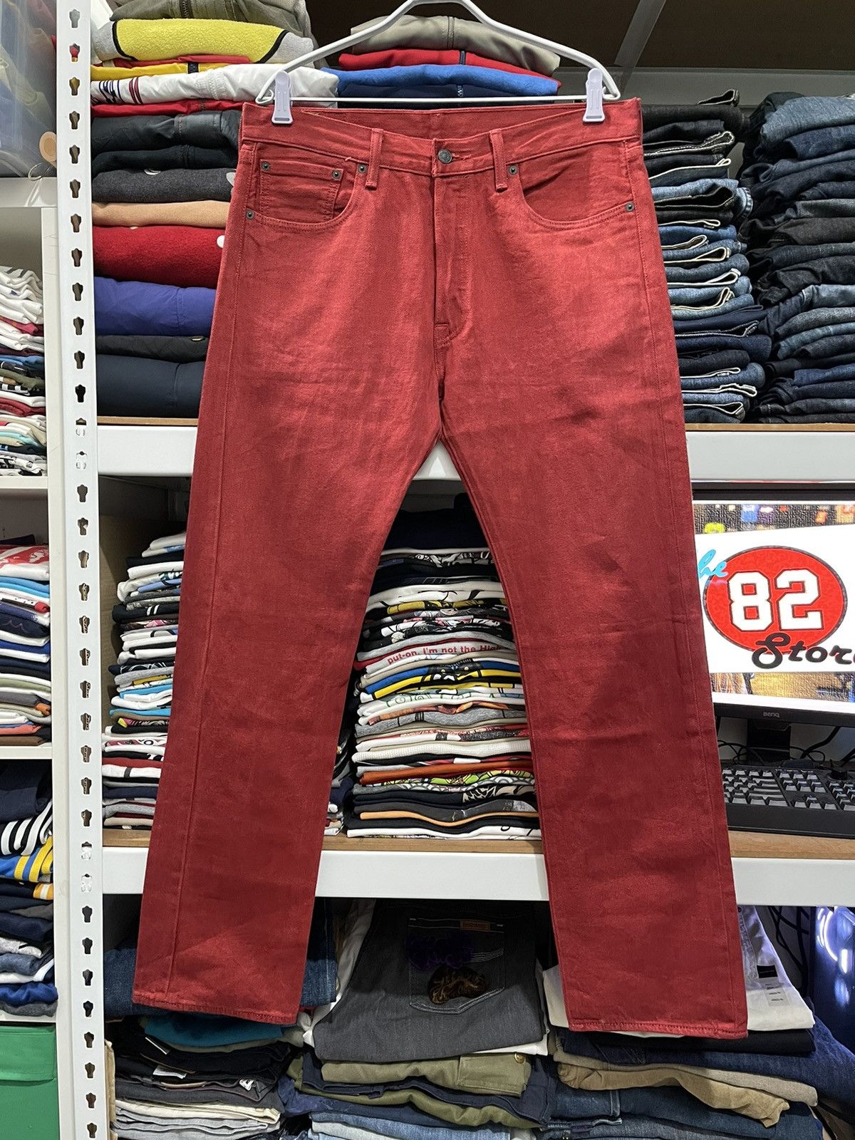 Levi's × Levi's Vintage Clothing Levi’s 501XX Red Color W34 L34 Measure ...