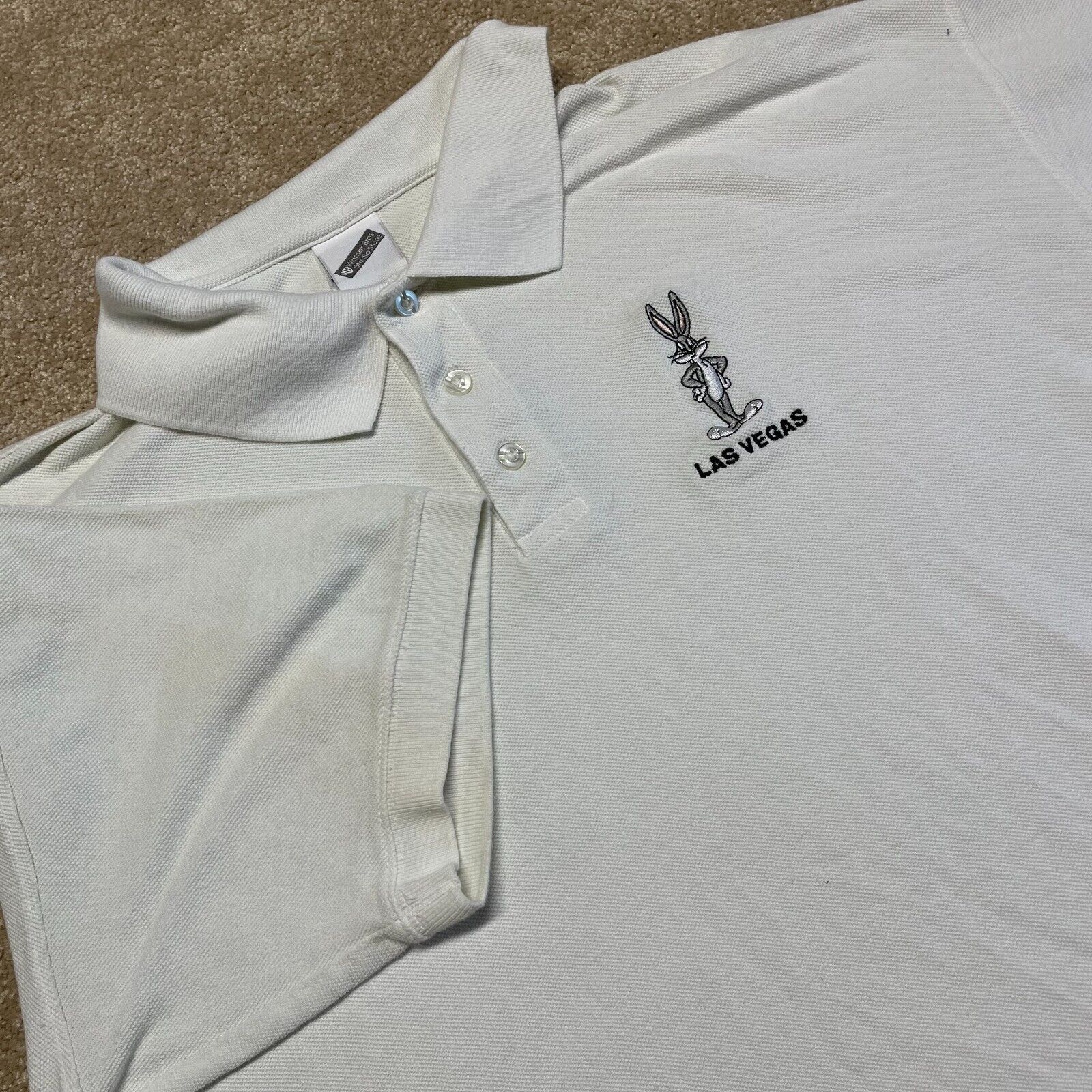 Vintage Bugs Bunny Polo Shirt Men Medium Las Vegas Golf Warner Bros ...
