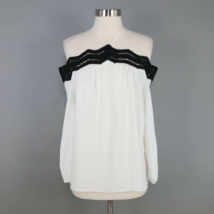 Ramy Brook Ramy Brook Blouse Top Sandy Womens Xs Off Shoulder Ivory