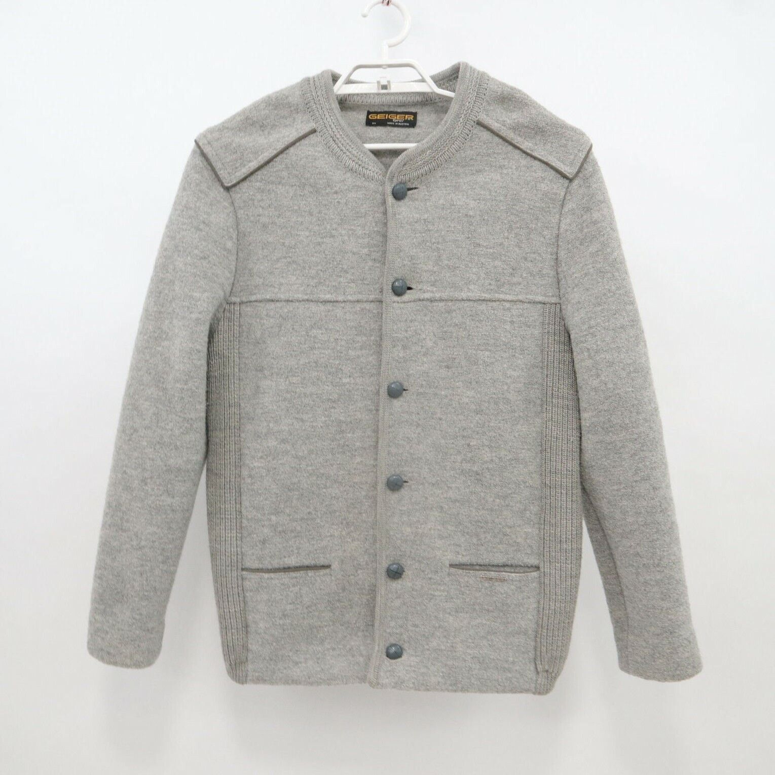 Vintage Geiger Tyrol Trachten Jacket Janker Mens US44 L 54 Gray Bolied ...