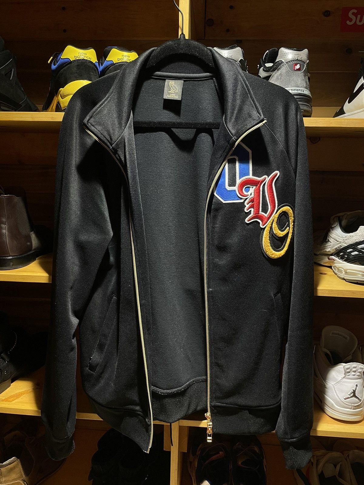 Octobers Very Own OVO Zip Jacket - Embroidered Patch Letterman Logo ...