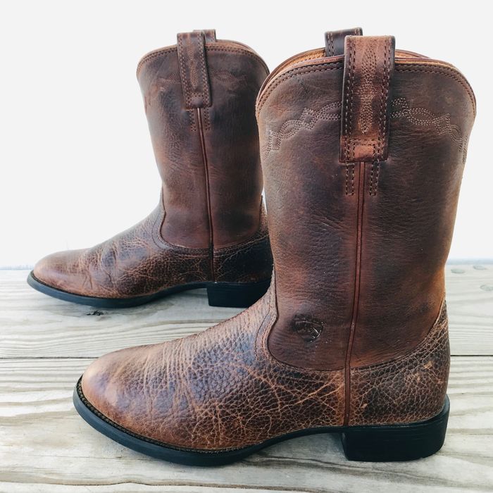 Ariat Ariat Heritage Full Grain Roper Cowboy Western Boots Mens Sz ...