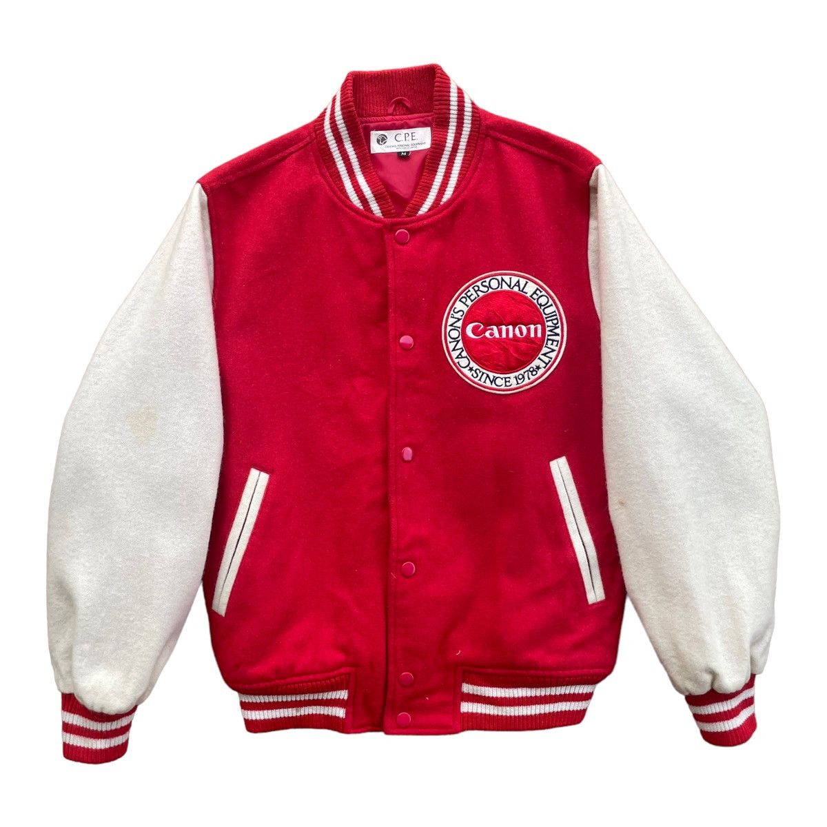 Canon × Varsity Jacket × Very Rare 💥 Vintage Canon Wool Varsity Jacket ...
