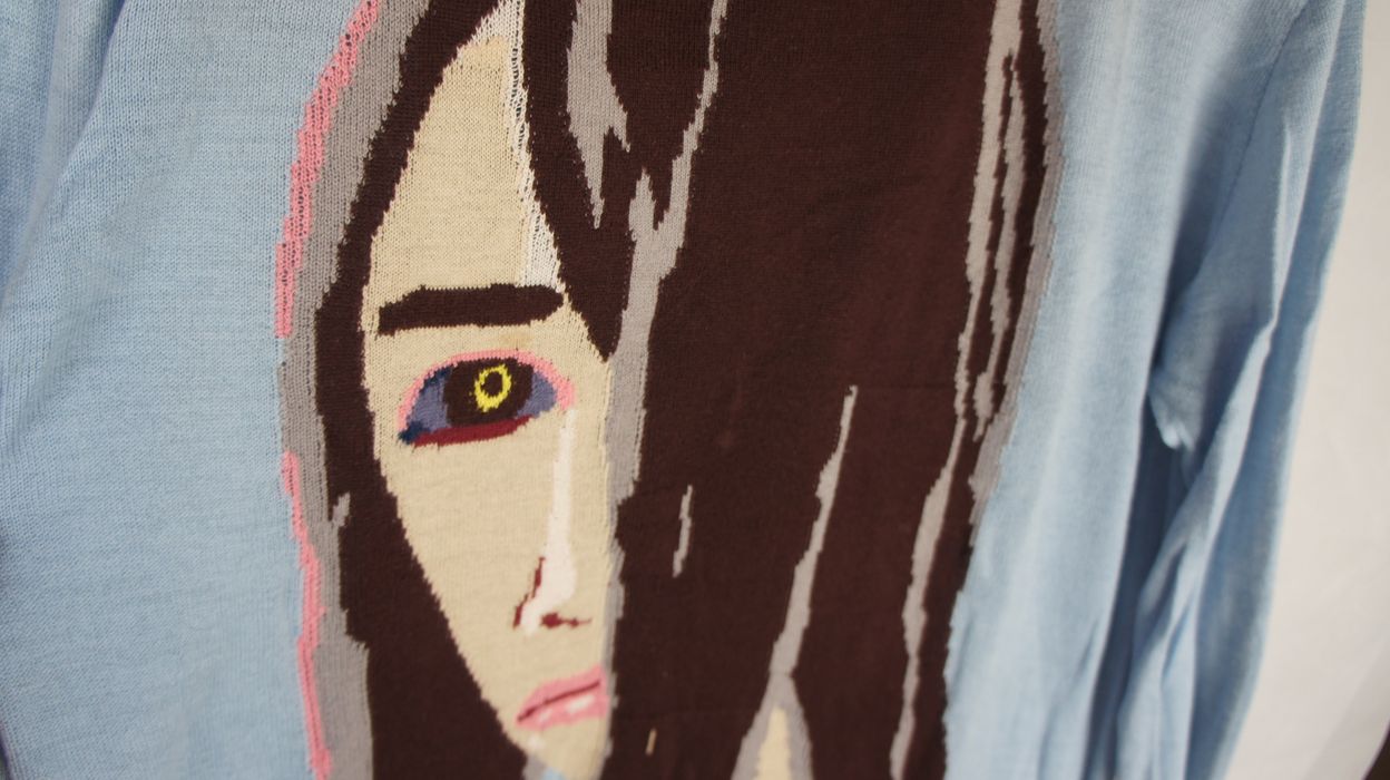 Raf Simons Brian Calvin intarsia sweater | Grailed