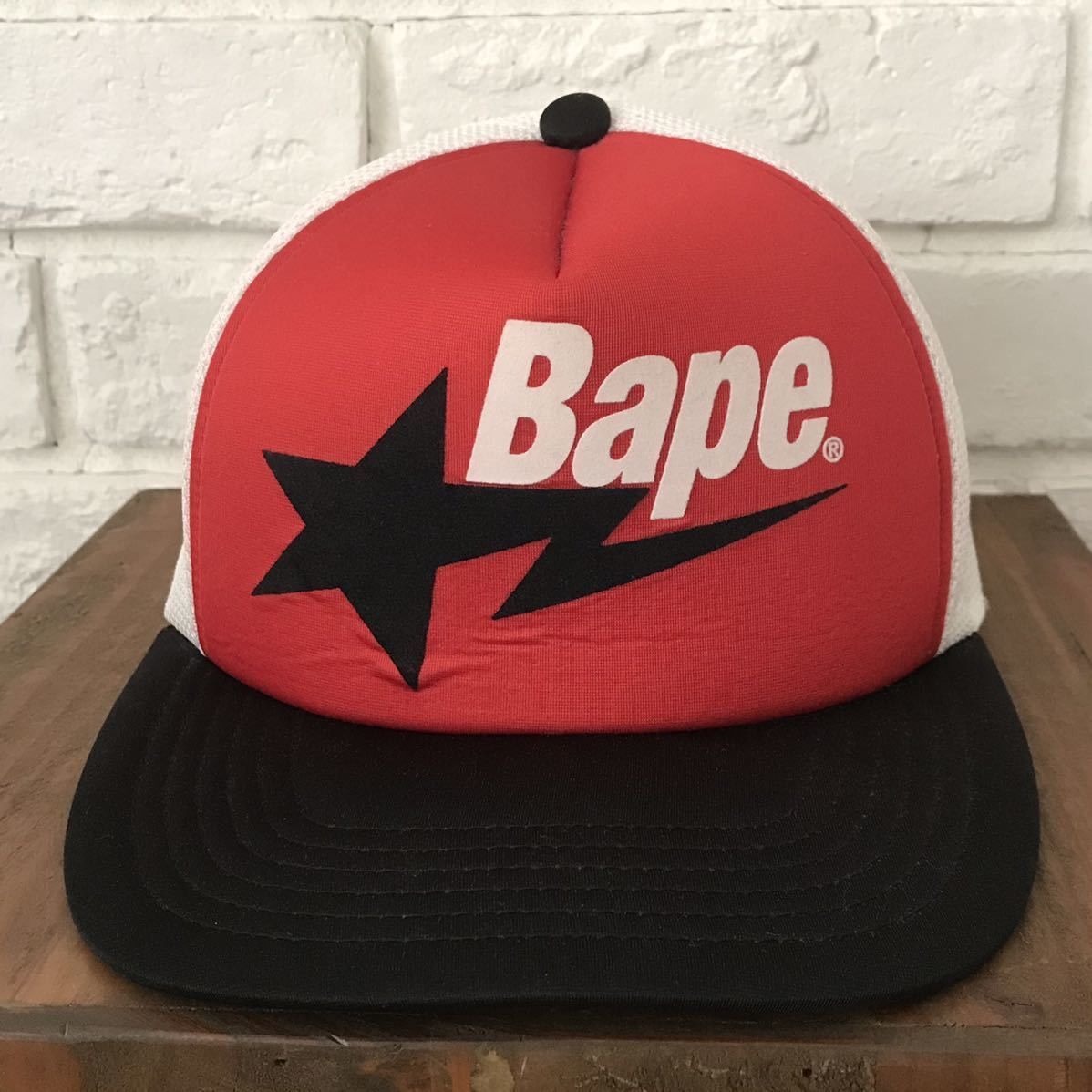 Bape BAPESTA logo Snapback trucker hat cap BAPE STAR | Grailed