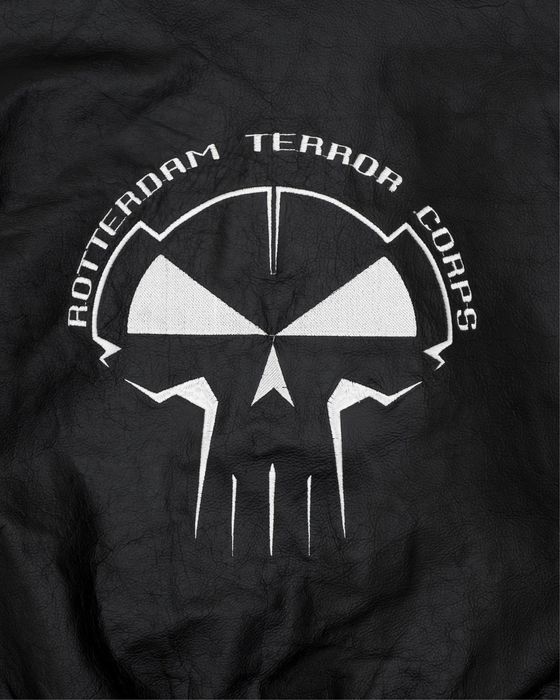 Vintage Rotterdam Terror Corps Leather Bomber Jacket - 90s | Grailed