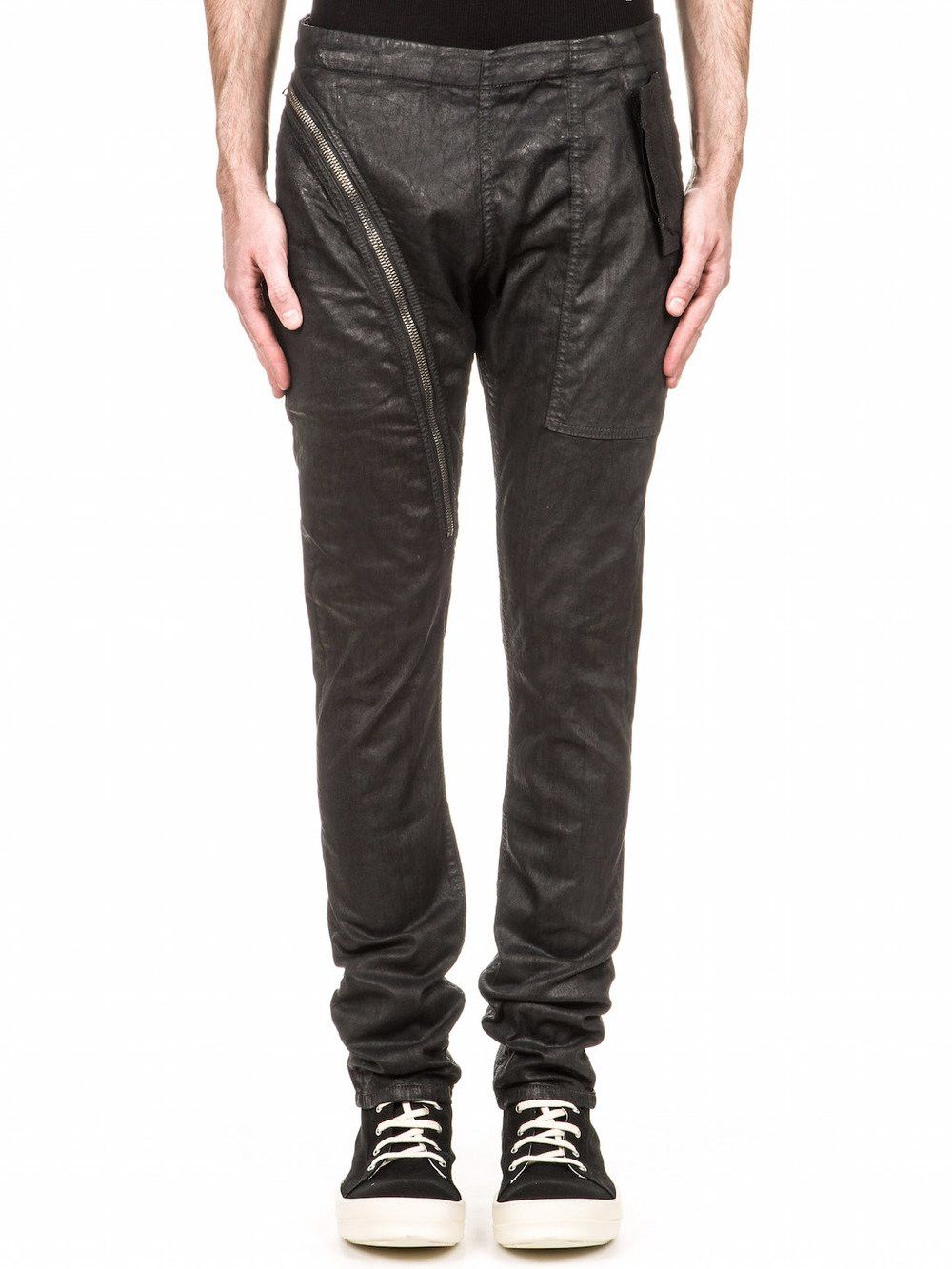 Rick Owens RICK OWENS Drkshdw ss2015 FAUN Aircut Black Wax Trousers ...