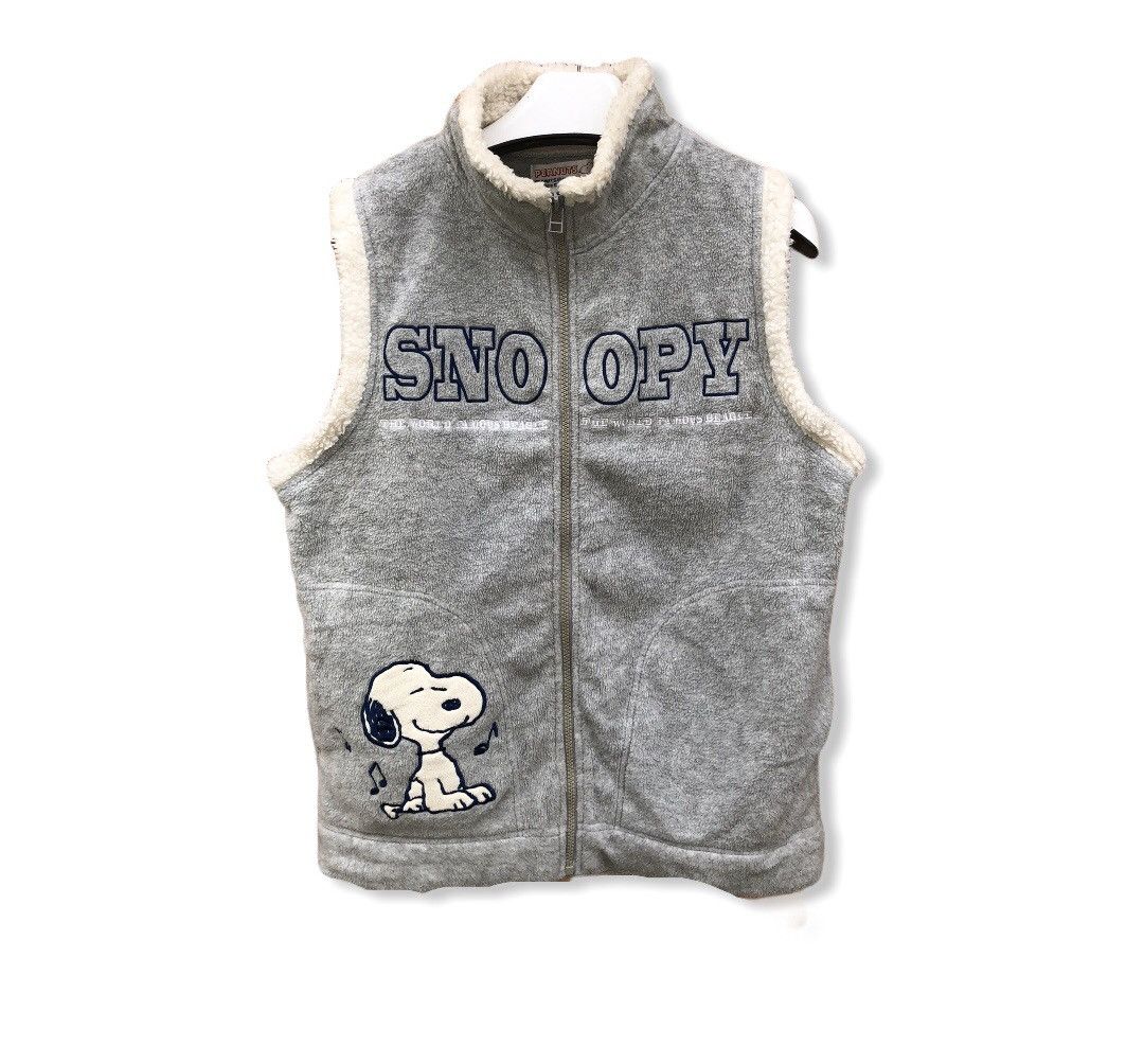 Peanuts × Vintage Vintage Snoopy Cartoon Fleece Vest | Grailed