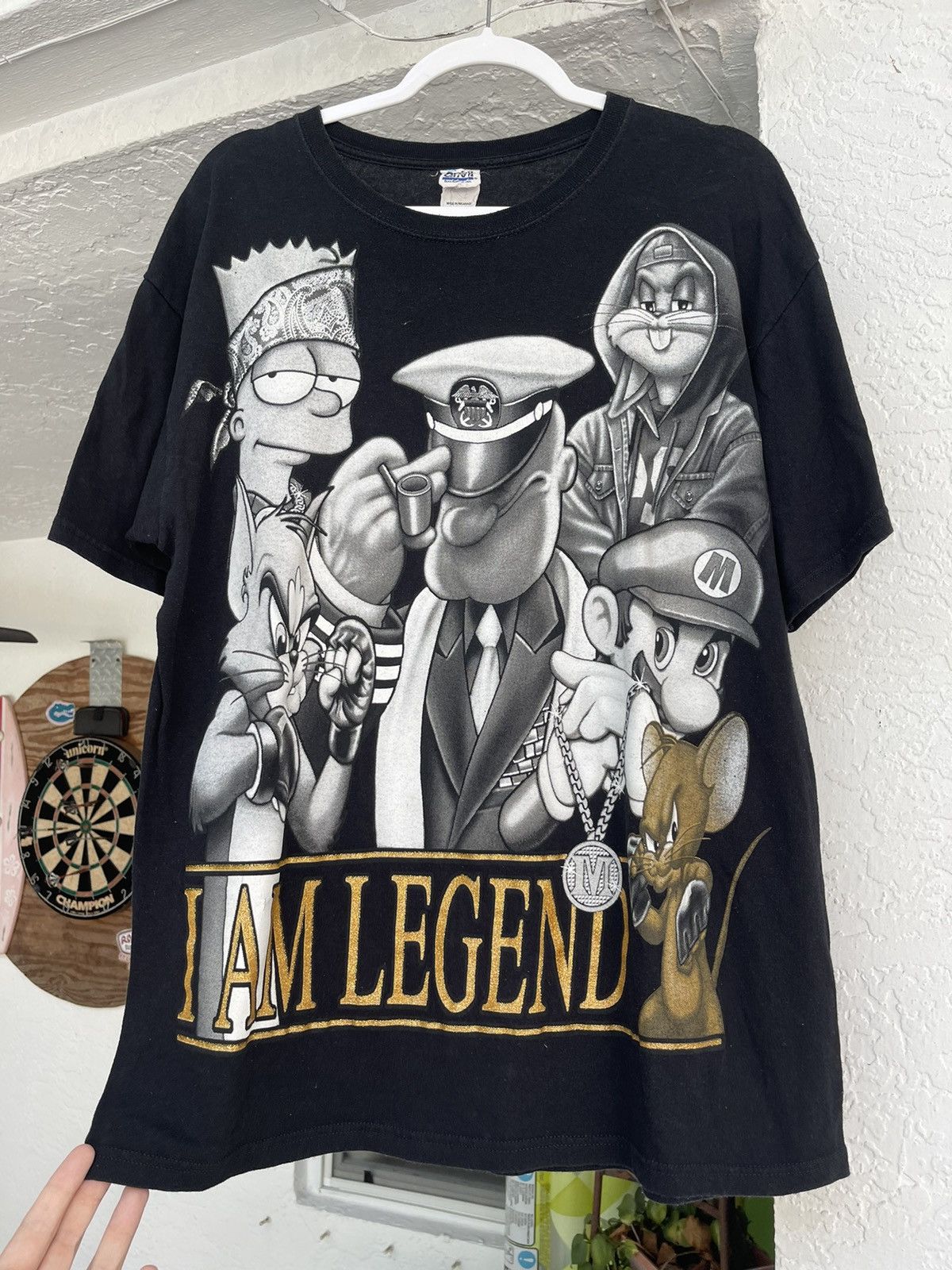 Vintage Vintage Gangster Popeye Tom & Jerry Bugs Bart Simpson Shirt ...