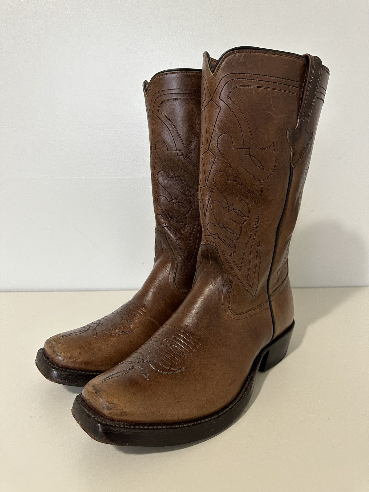 Rios of Mercedes Rios Of Mercedes USA Brown Leather Western Cowboy ...