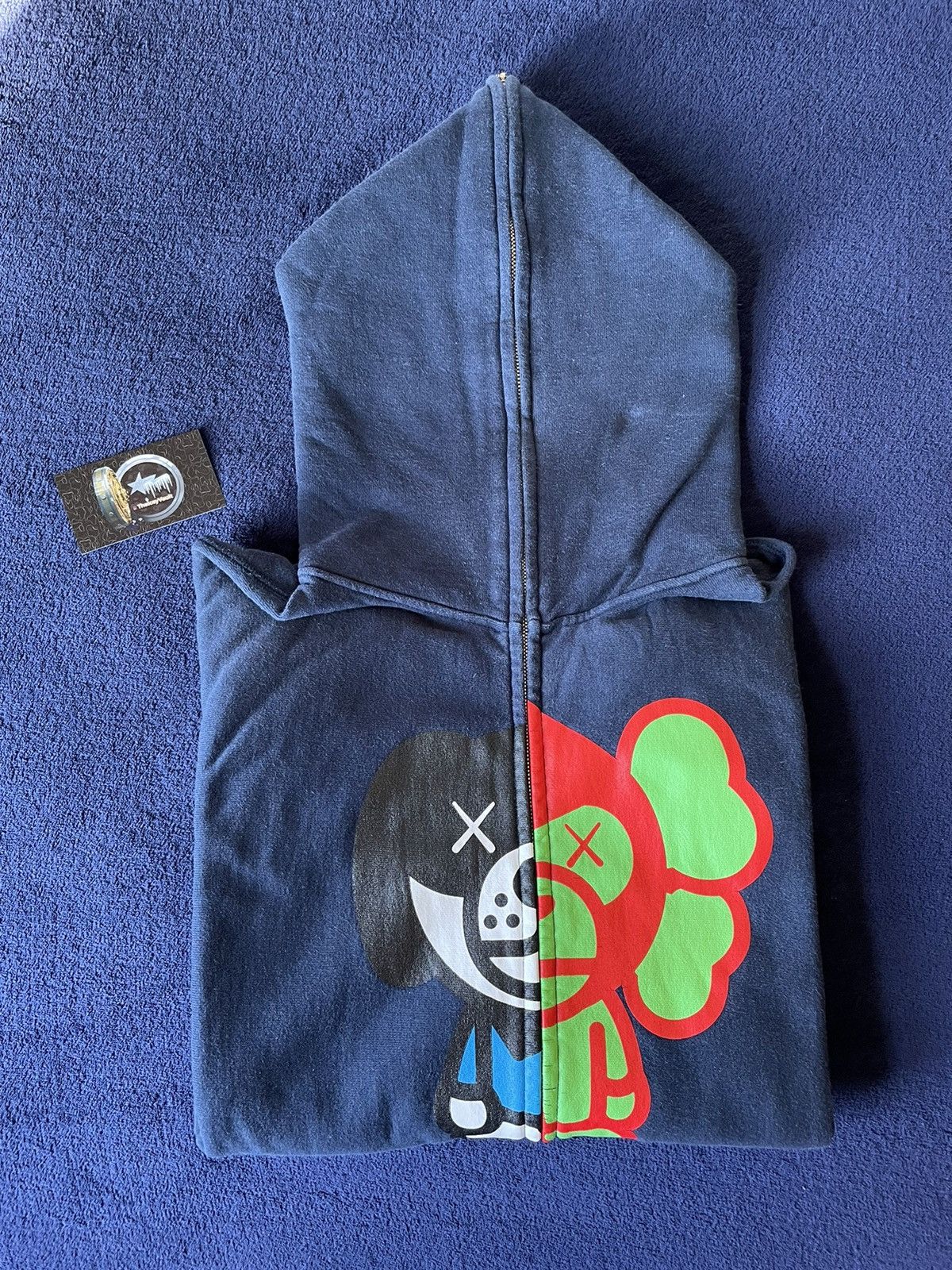 Bape × Kaws Bape x Kaws Baby Milo Panda Split Logo Full ZIP Hoodie ...