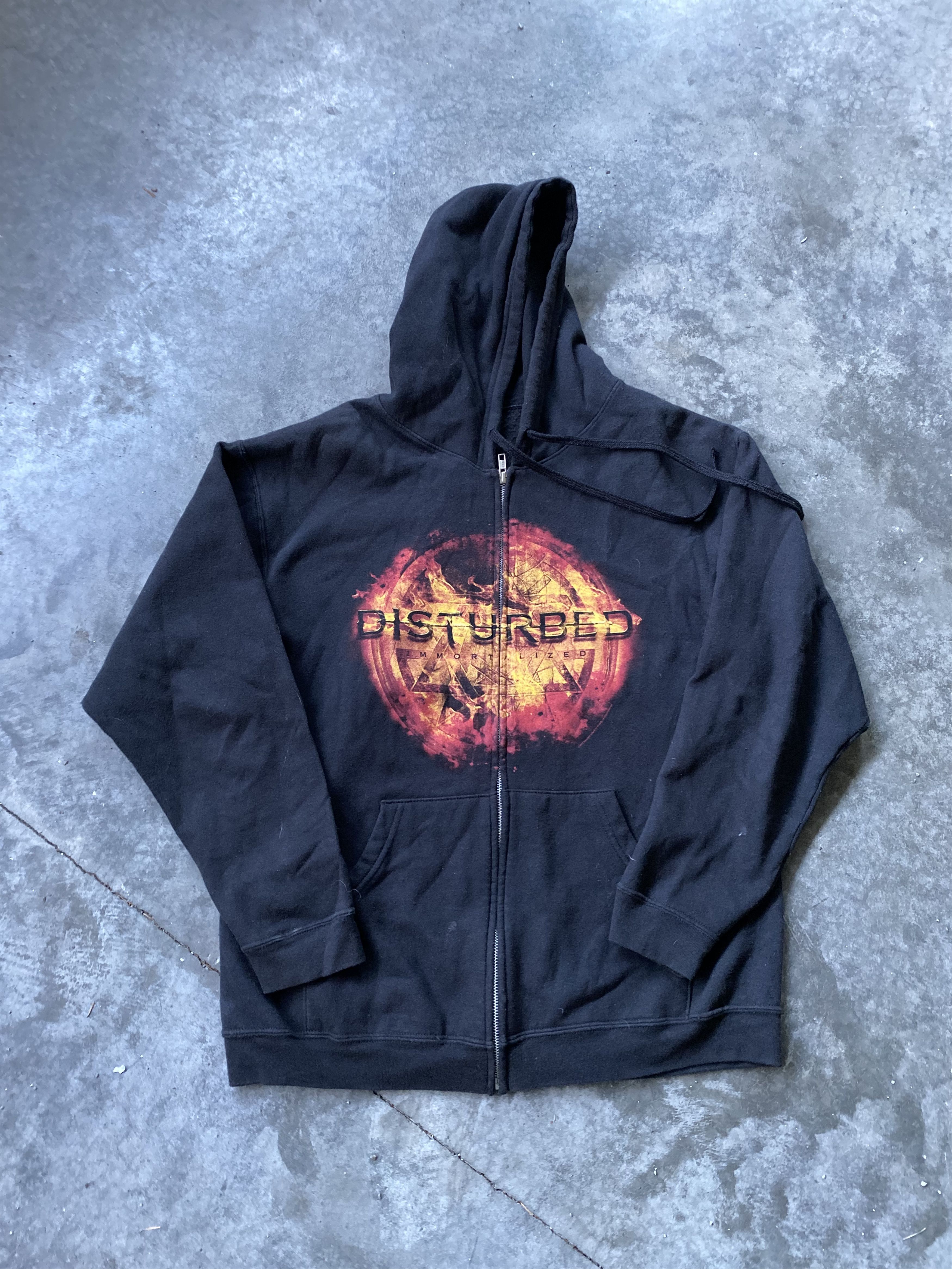 Vintage Vintage Disturbed Zip Up Skull Hoodie black | Grailed