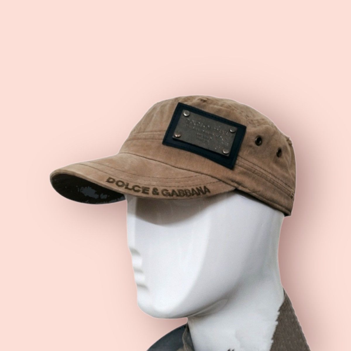 Dolce & Gabbana DISTRESSED D&G PATROL ARMY HAT | Grailed