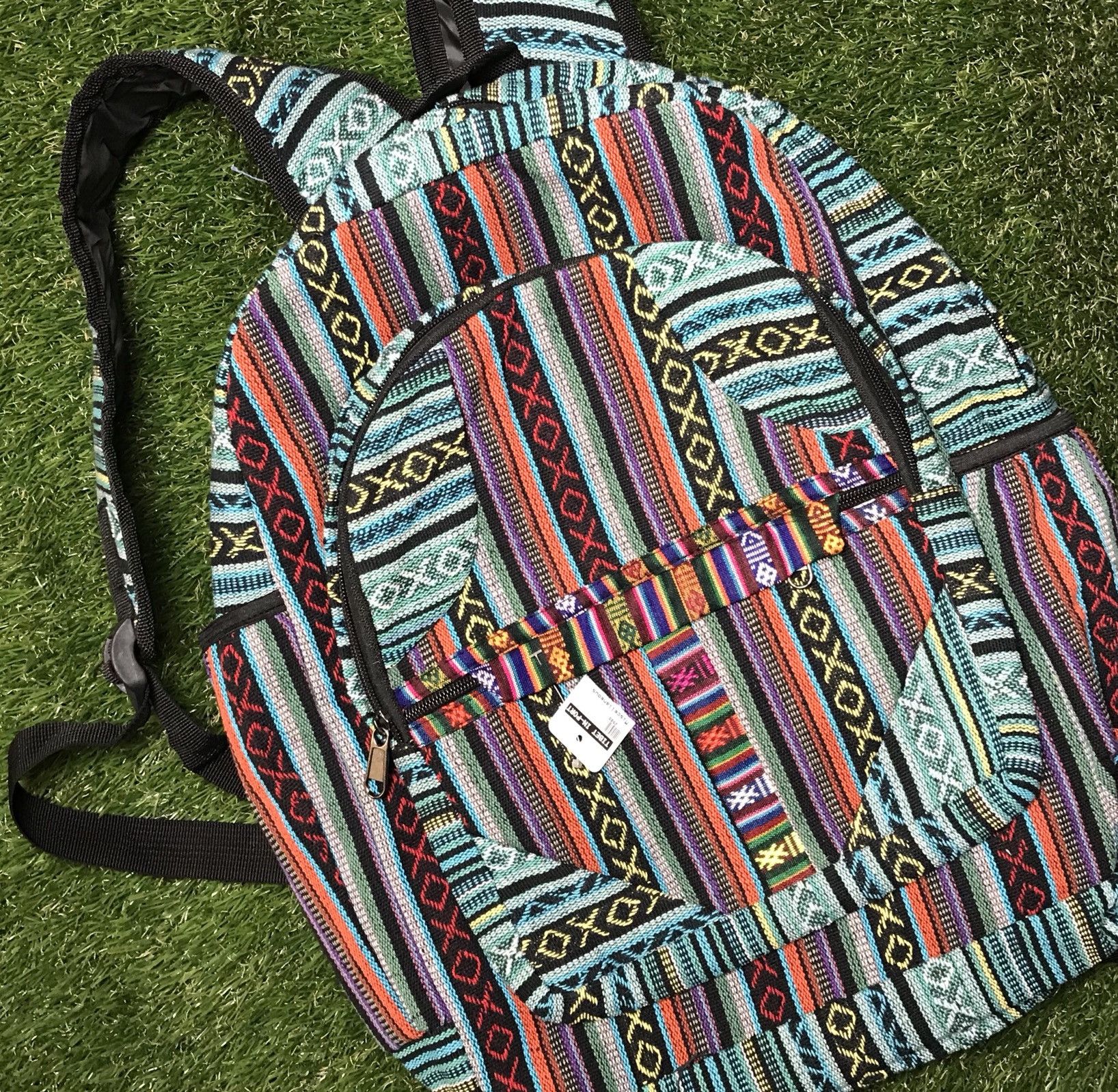 Mexicana NWT Baja drug rug multi-colored Mexican pattern backpack | Grailed