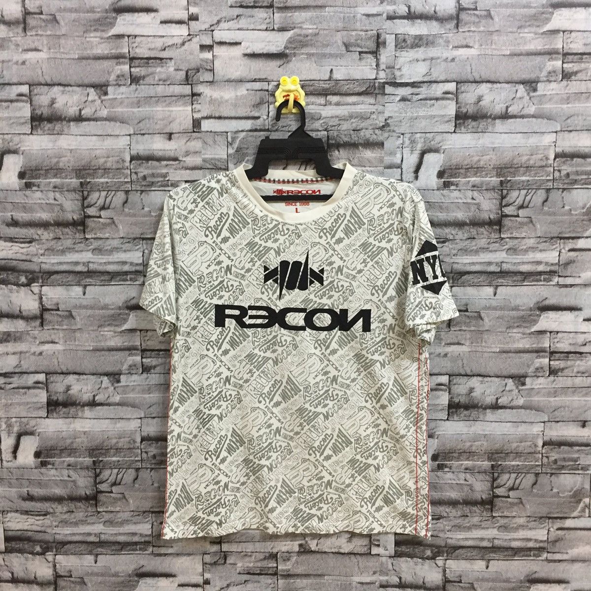 Japanese Brand Recon t shirt big logo spellout big design full print ...