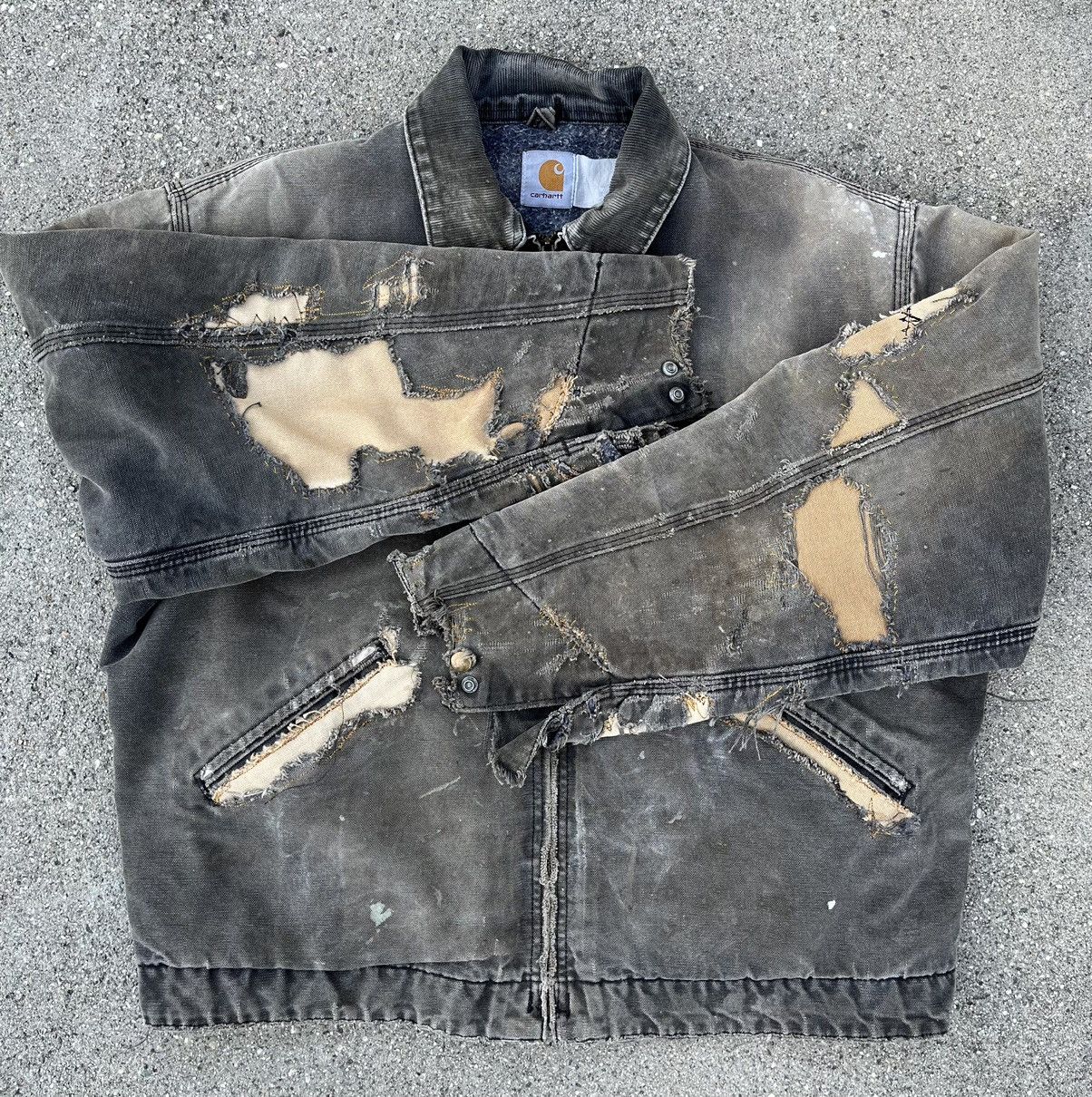 Carhartt Vintage Carhartt Detroit Jacket Custom Distressed Sun Fade ...