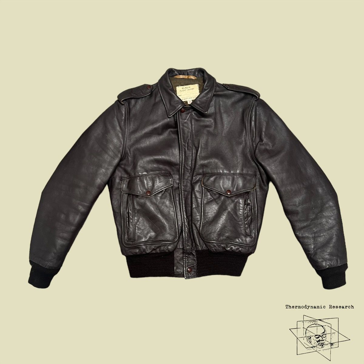 Military × Schott × Vintage Vintage Schott G.I. A2-M Brown Leather ...