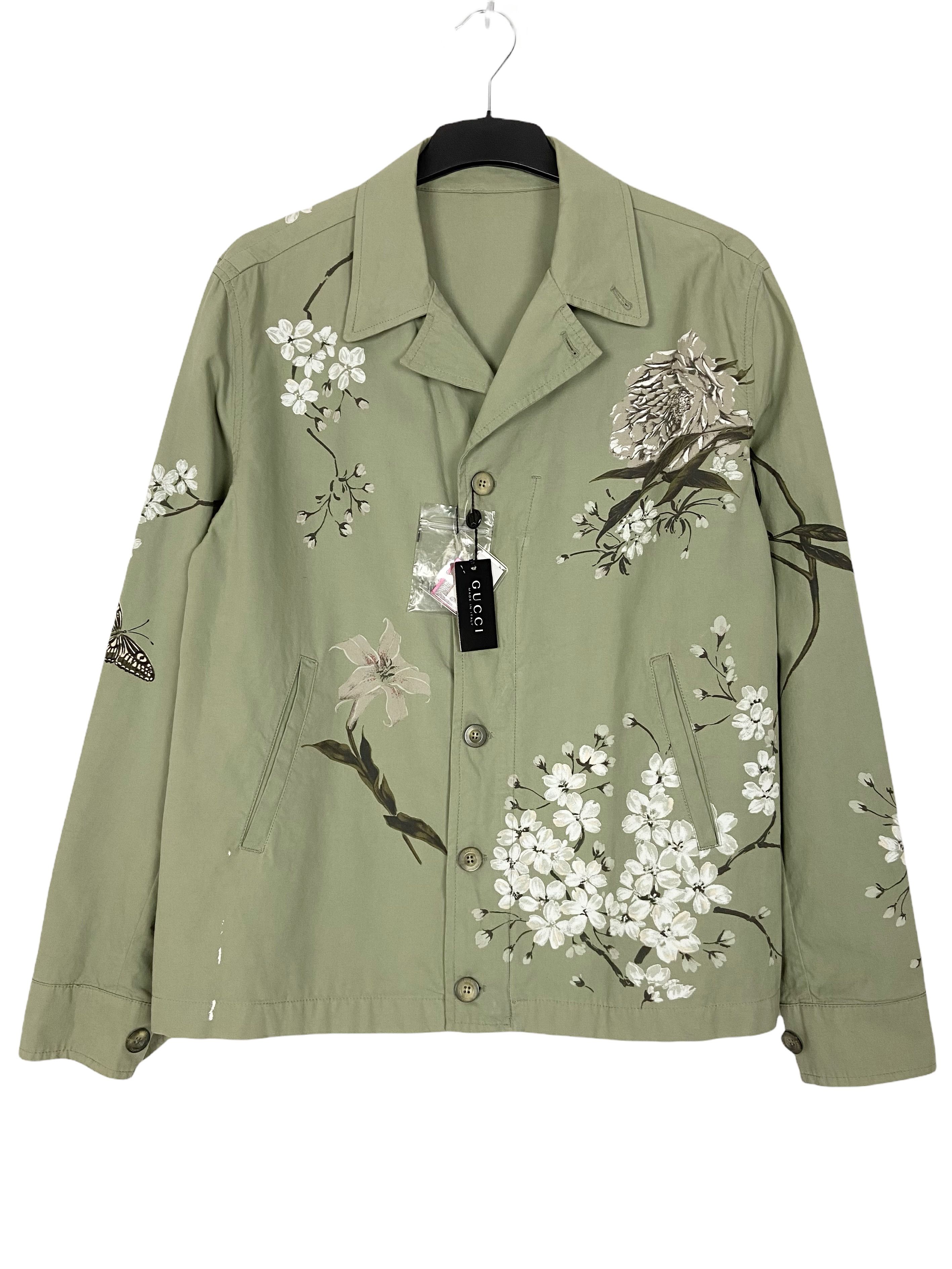 Gucci × Tom Ford S/S 2003 Hand-Painted Floral Jacket (SS03, Shirt ...