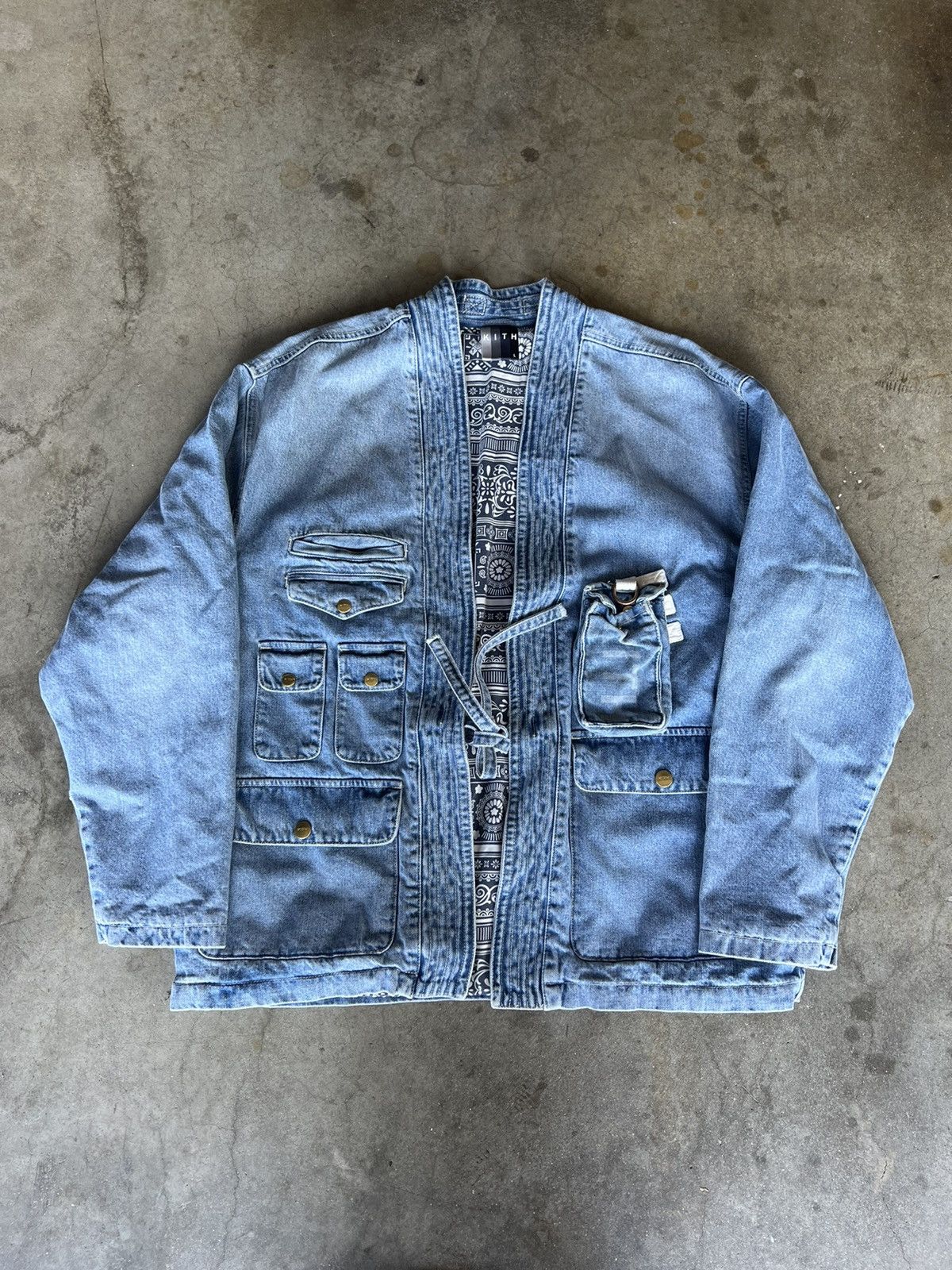 Kith Kith Denim Tactical Haori Kimono Jacket | Grailed