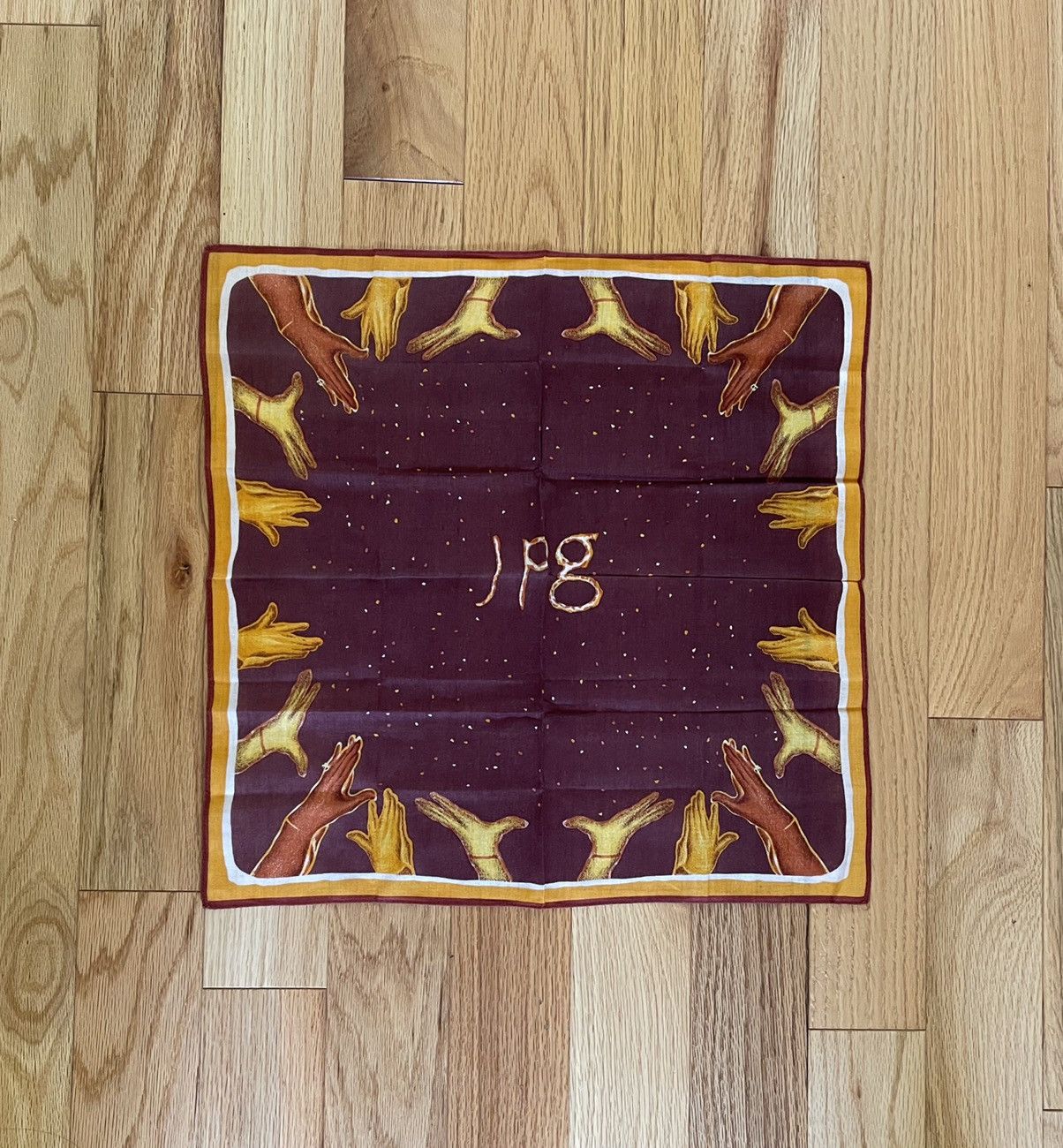 Jean Paul Gaultier Vintage Jean Paul Gaultier Hand Print Silk Scarf ...