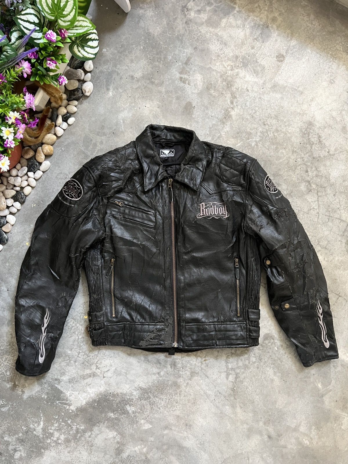 Vintage Vintage 80s USA Bad Boy Racing Leather Jacket | Grailed